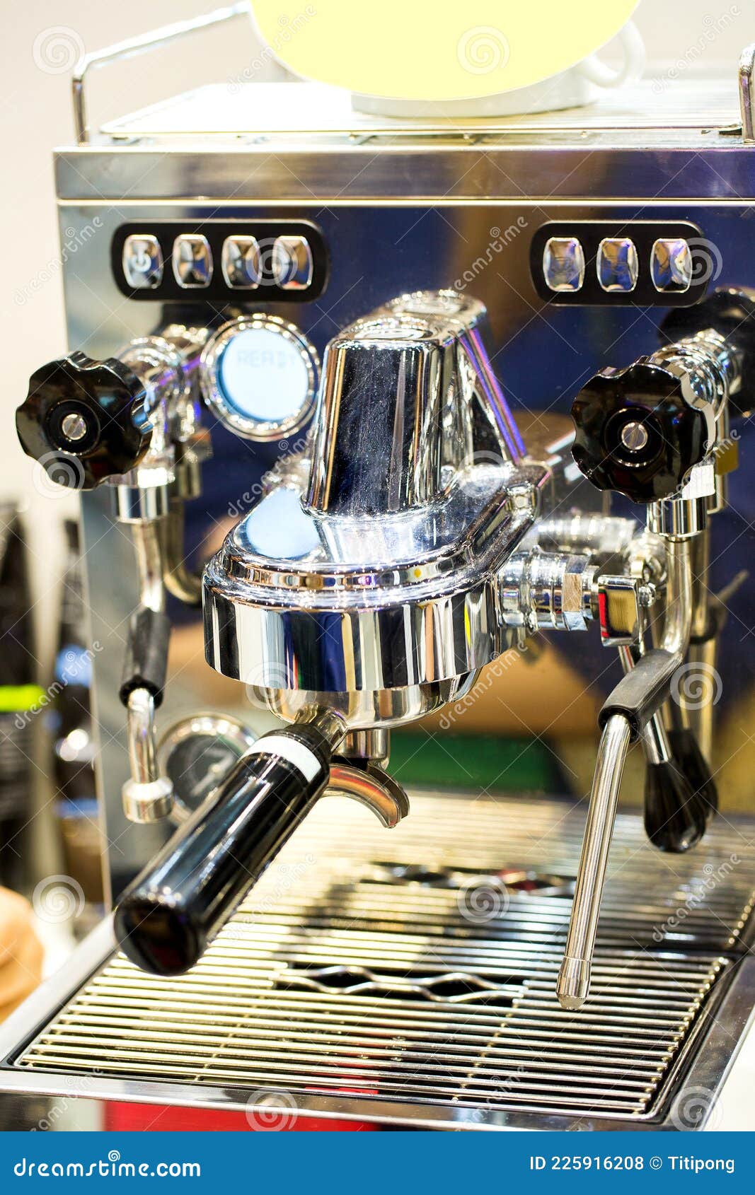 Coffee Machine Ready To Use Stock Photo - Image of mill, brush: 225916208