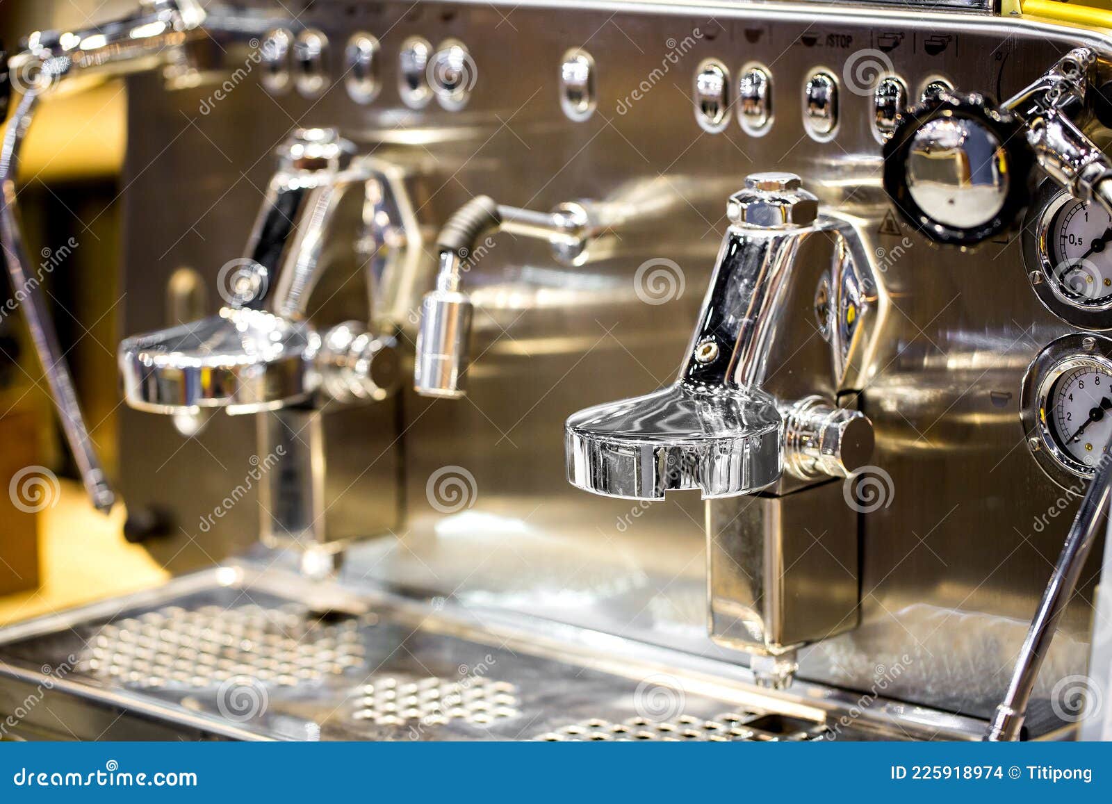 Coffee Machine Ready To Use Stock Photo - Image of espreso, counter ...