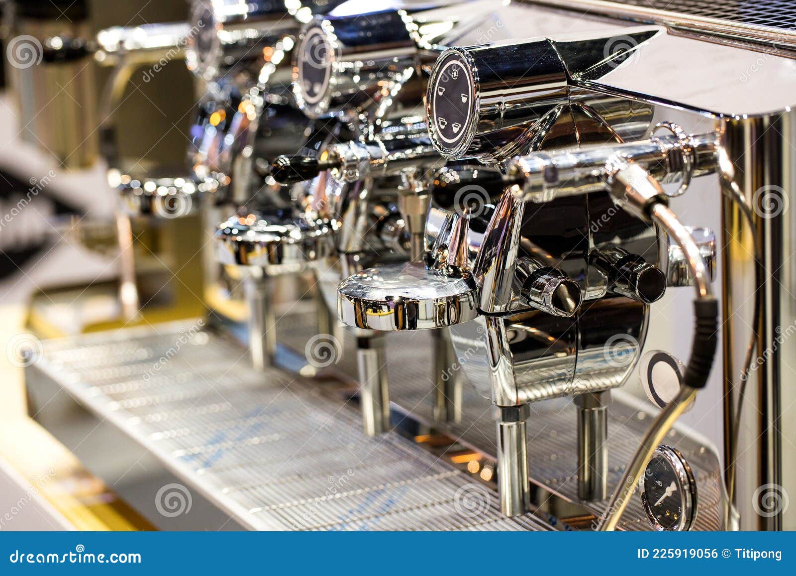 Coffee Machine Ready To Use Stock Photo - Image of closely, counter ...