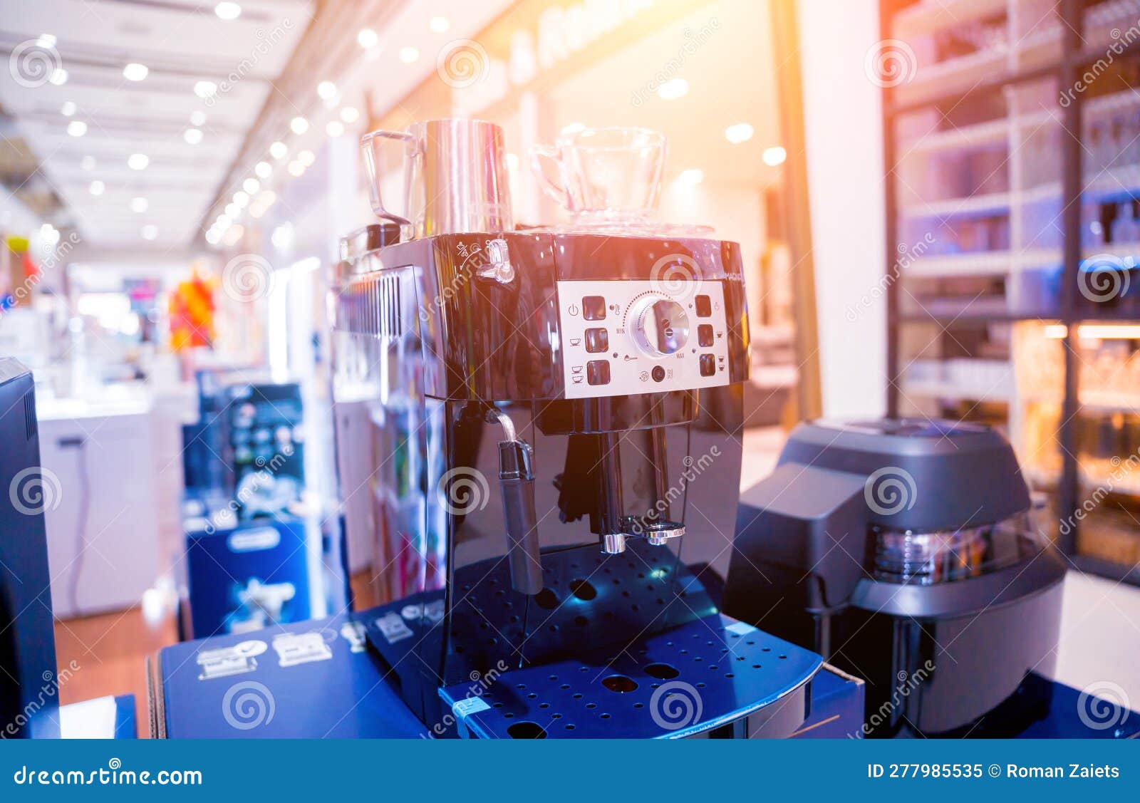 Coffee Machine in the Showroom of a Large Store Stock Image - Image of ...