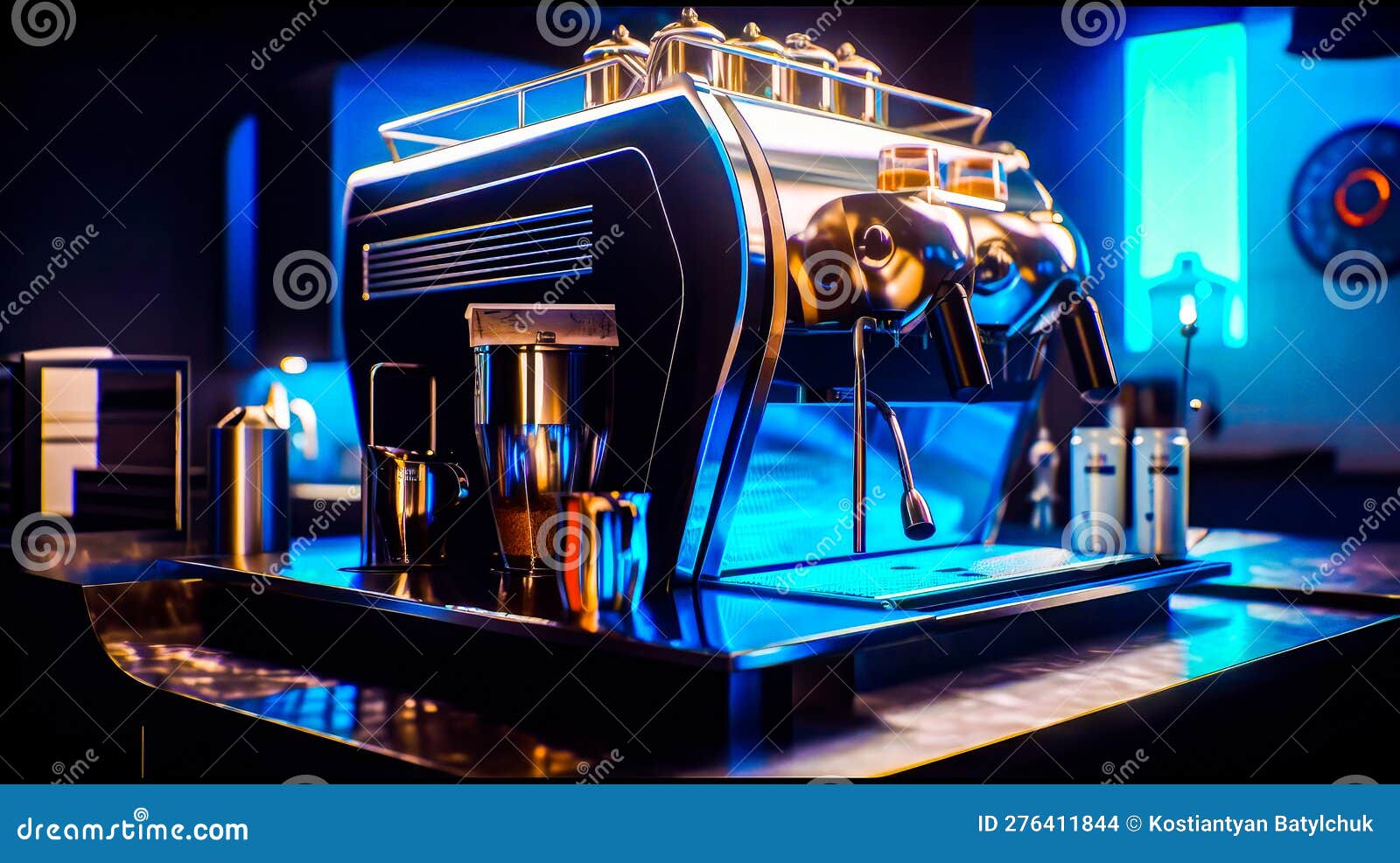 Coffee Machine Sitting on Top of Counter Top Next To Cup of Coffee ...