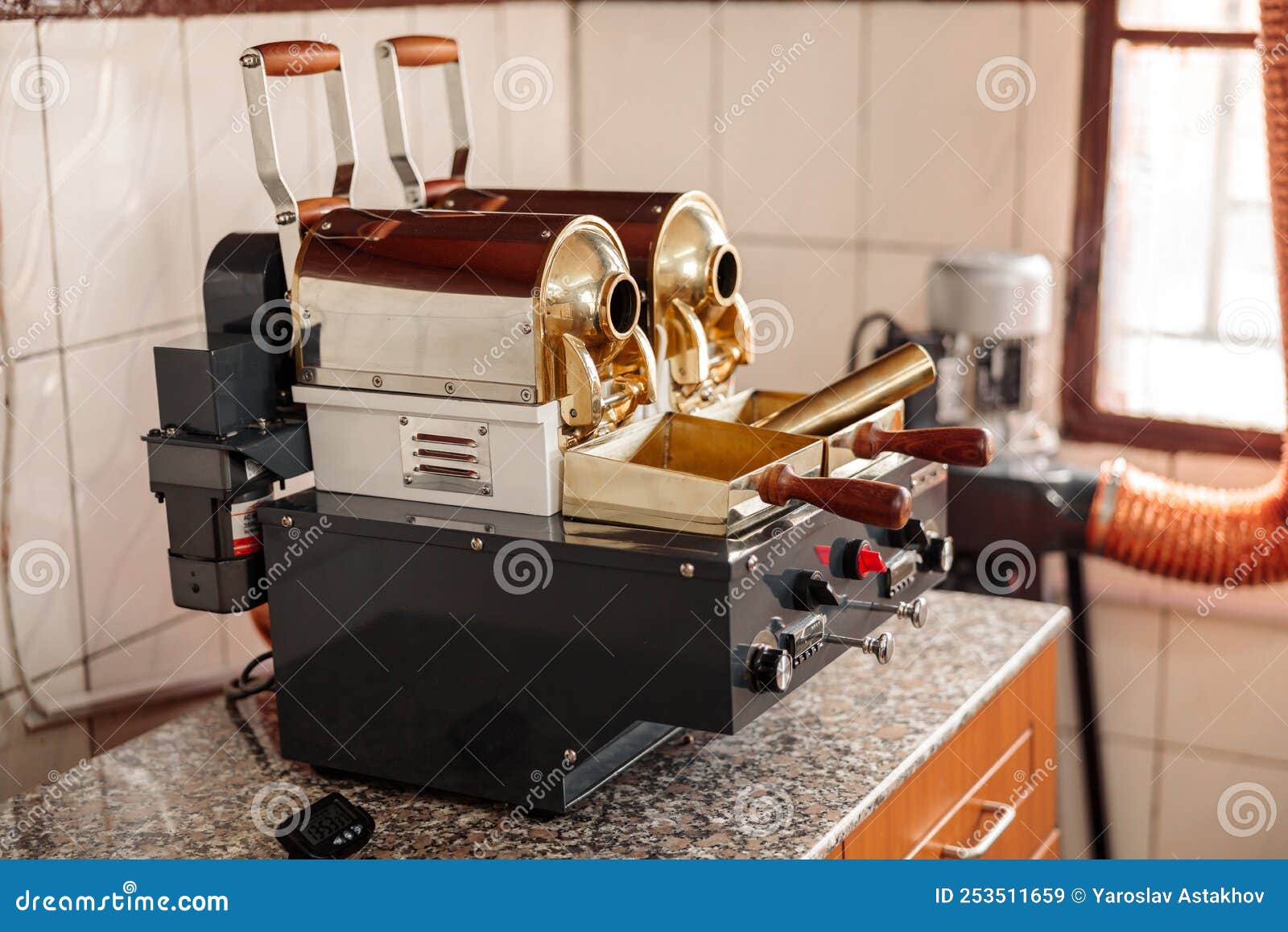 Coffee Machine Standing at the Factory for Grinding Beans Stock Image ...
