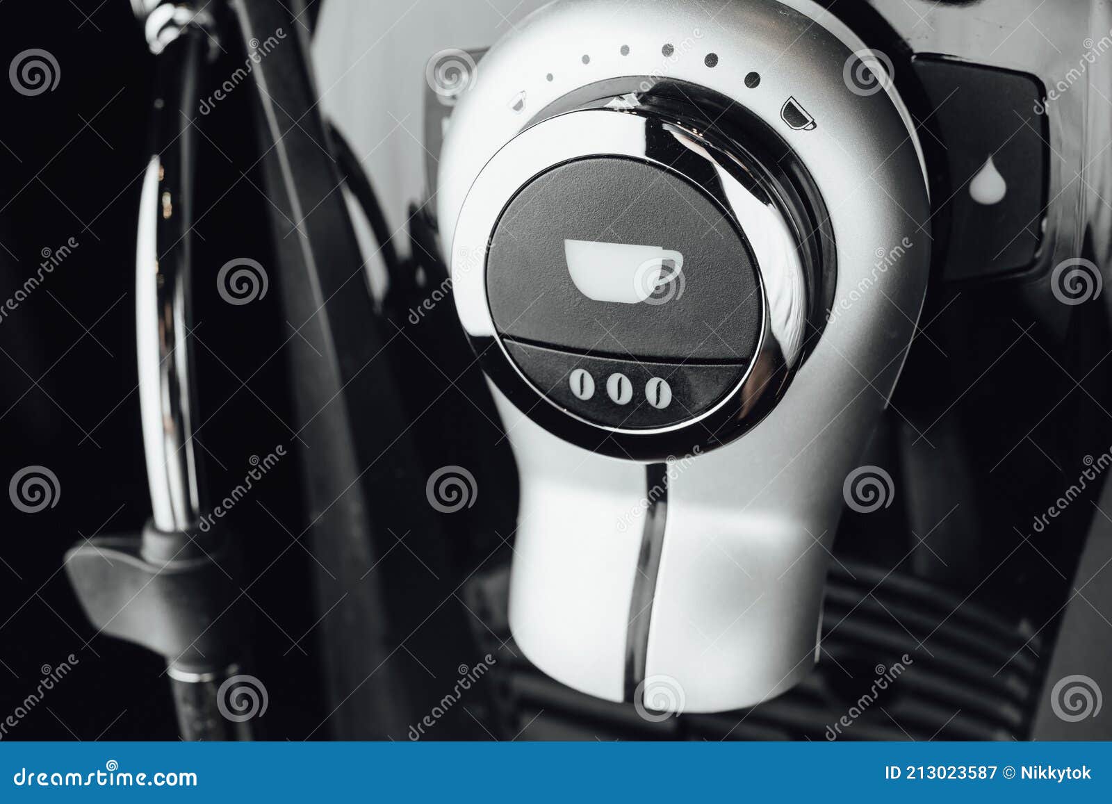 Coffee Machine Start Button Stock Image - Image of break, latte: 213023587