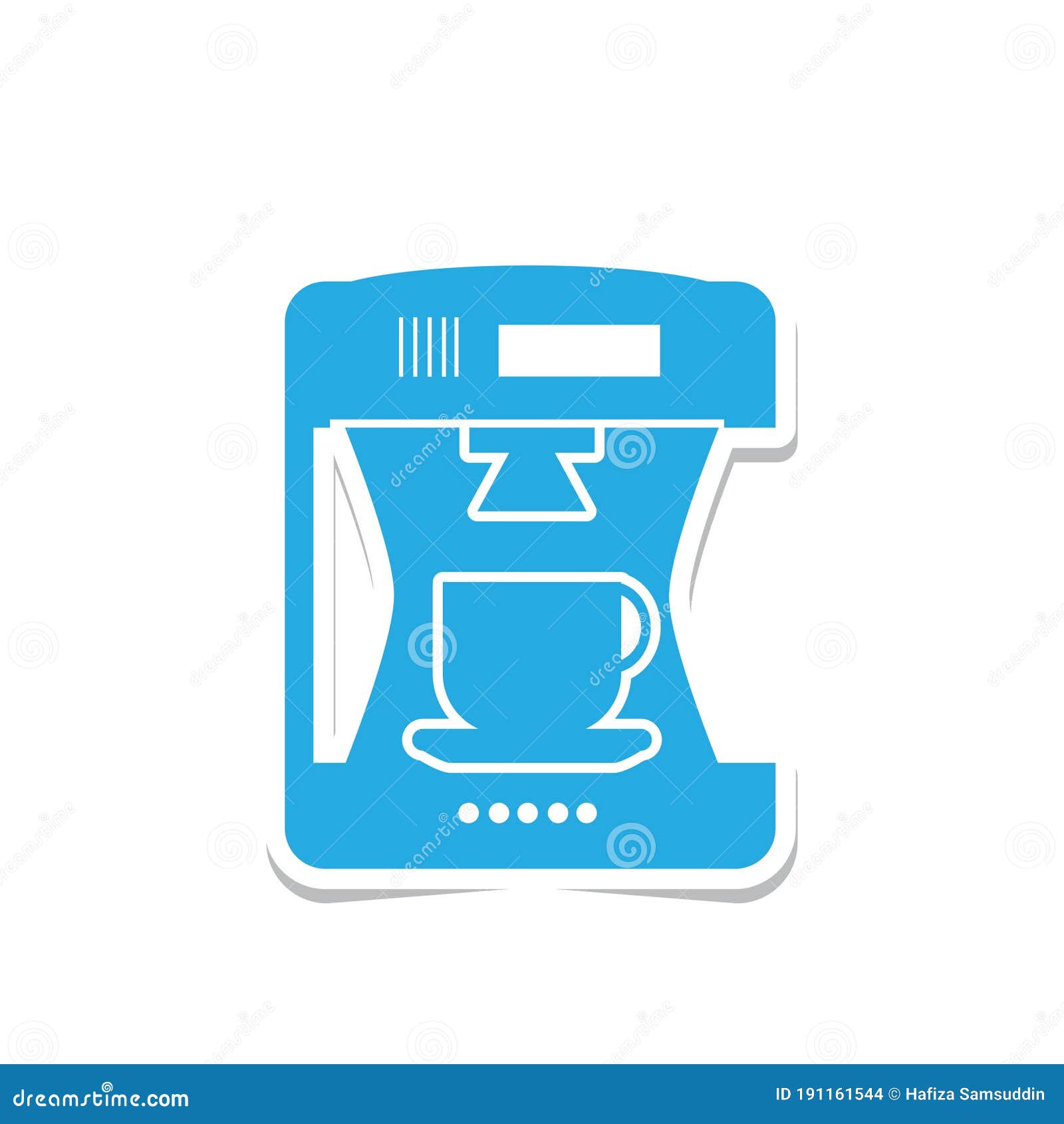 Coffee Machine Sticker. Vector Illustration Decorative Design Stock ...