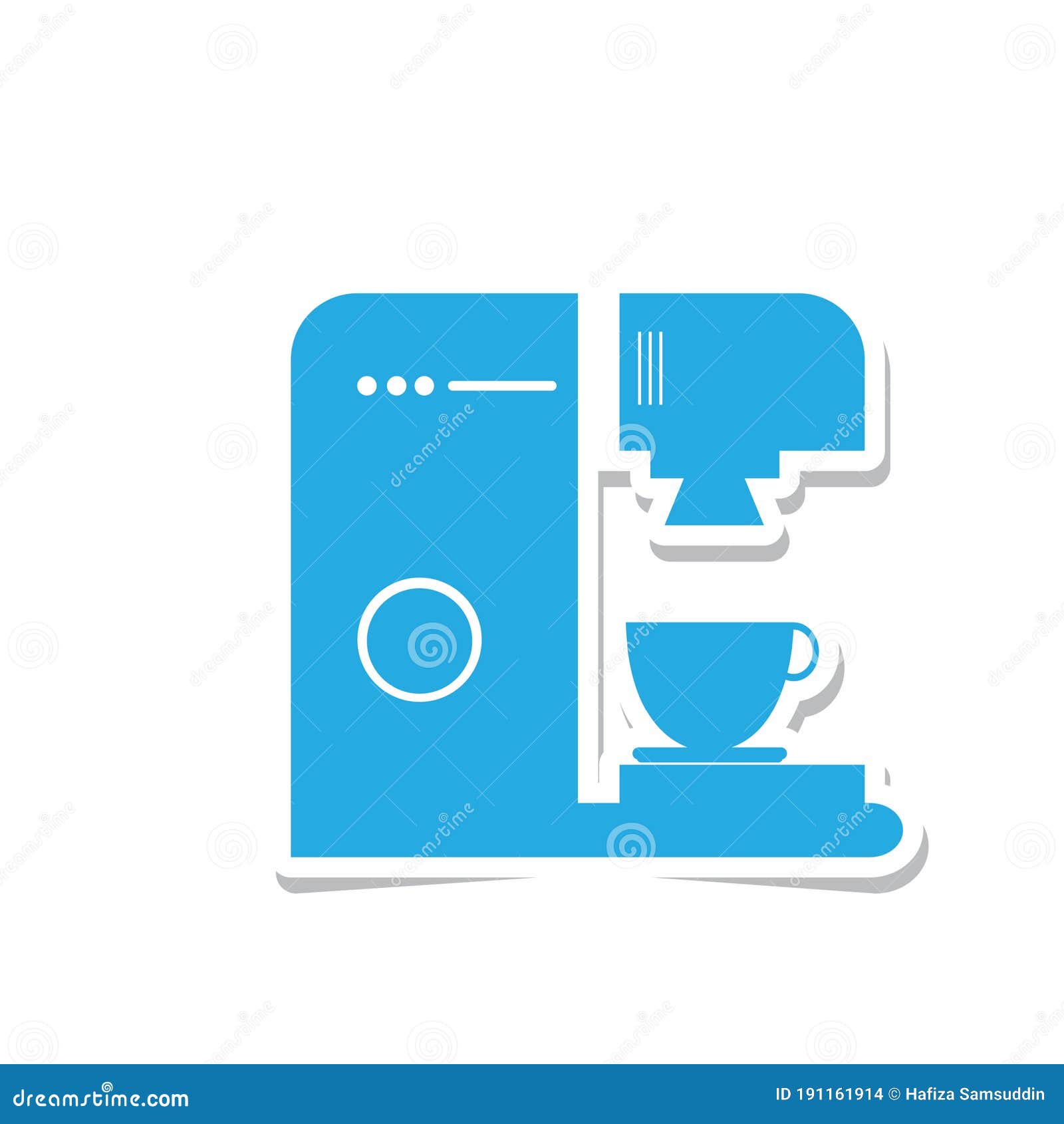 Coffee Machine Sticker. Vector Illustration Decorative Design Stock ...