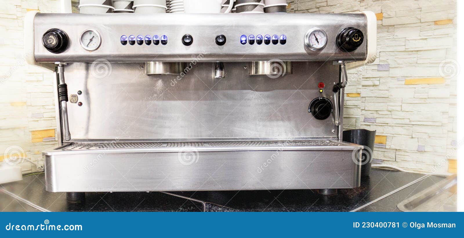 The Coffee Machine is on the Table of the Coffee House Stock Image ...