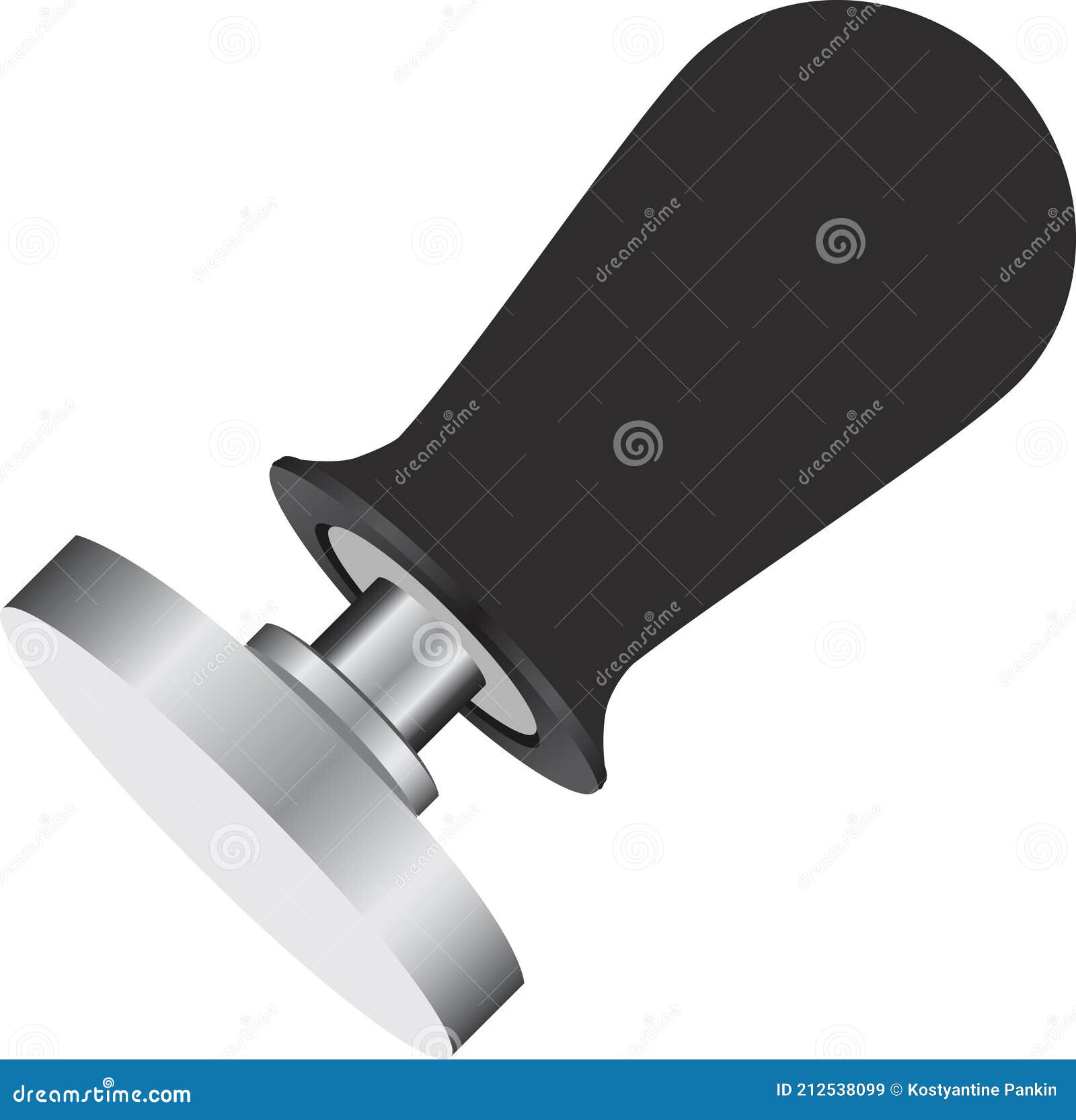 Coffee machine tamper stock vector. Illustration of standard - 212538099