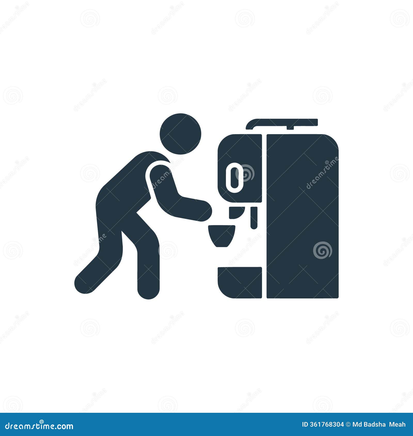 Coffee machine usage icon stock vector. Illustration of machine - 361768304