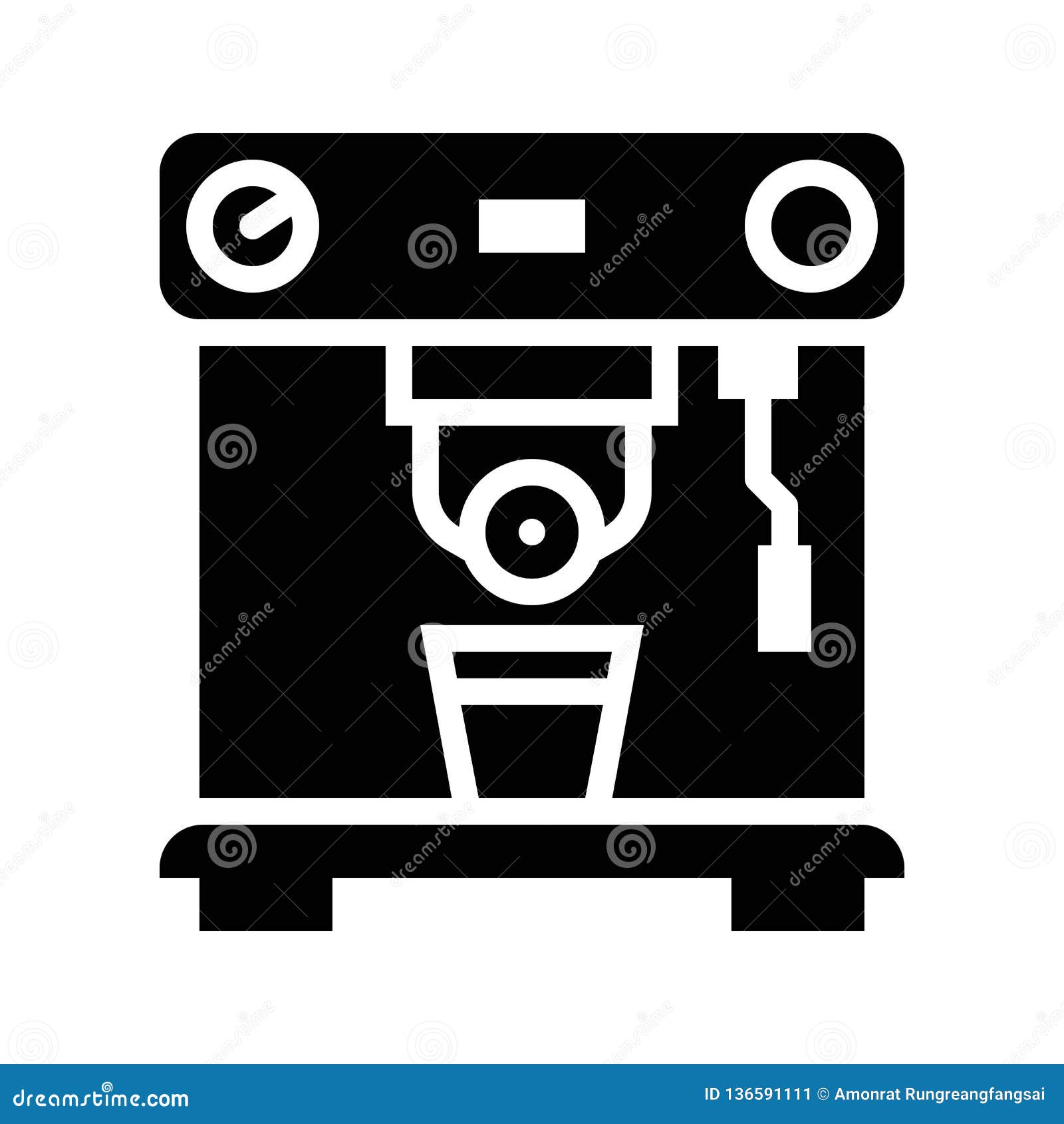 Coffee Machine Vector, Coffee Related Solid Style Stock Vector ...
