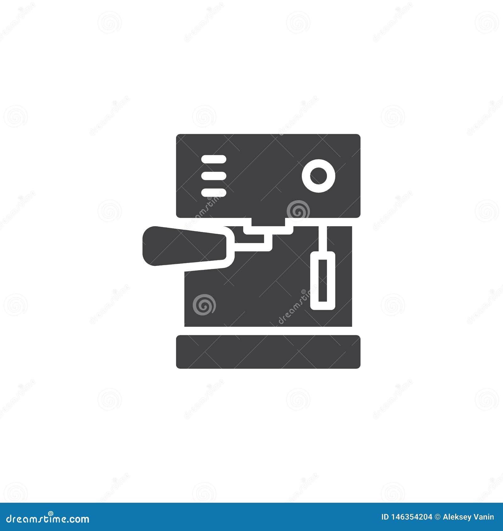 Coffee machine vector icon stock vector. Illustration of coffee - 146354204