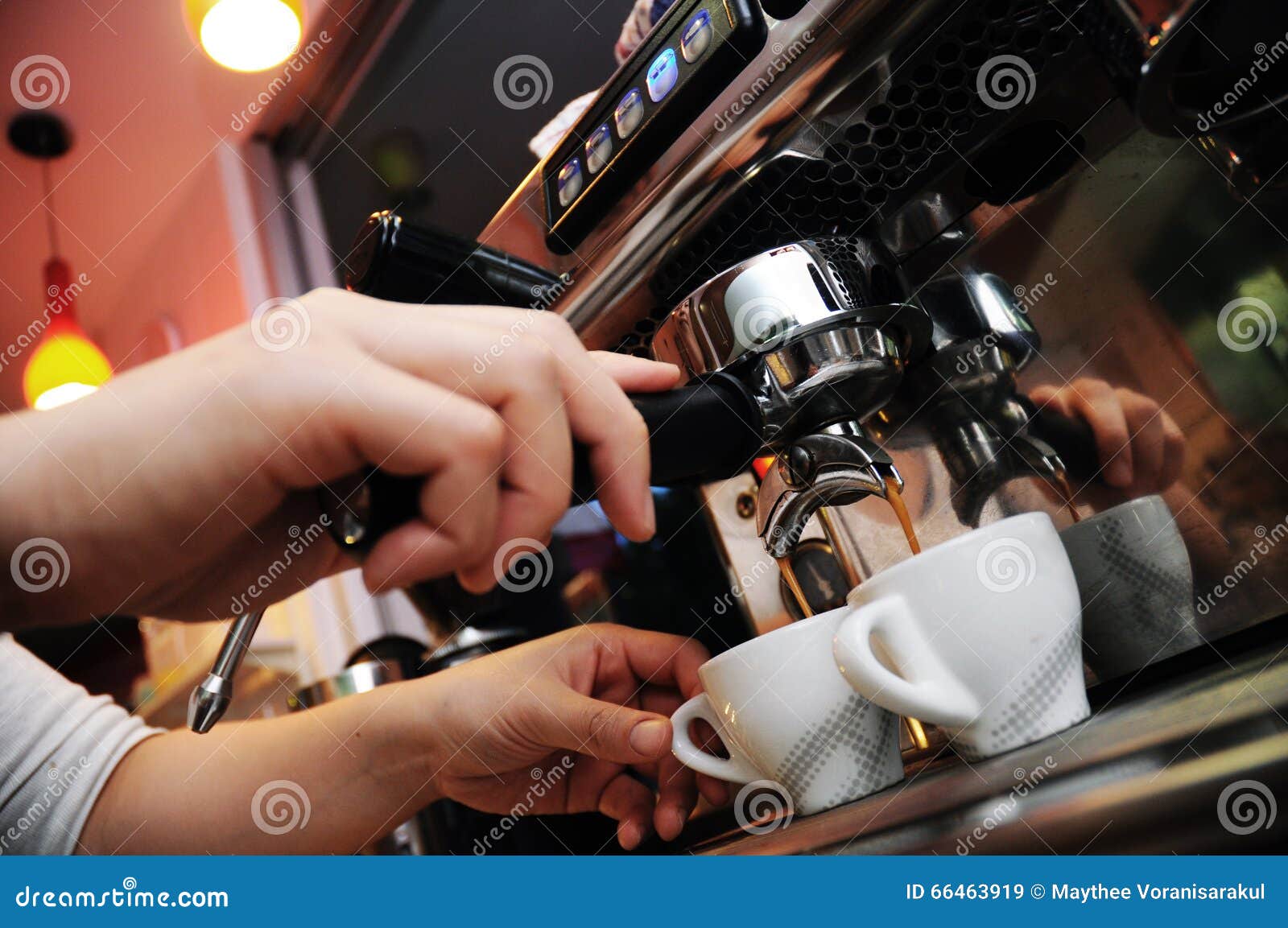 Coffee machine at work stock image. Image of beans, espresso - 66463919