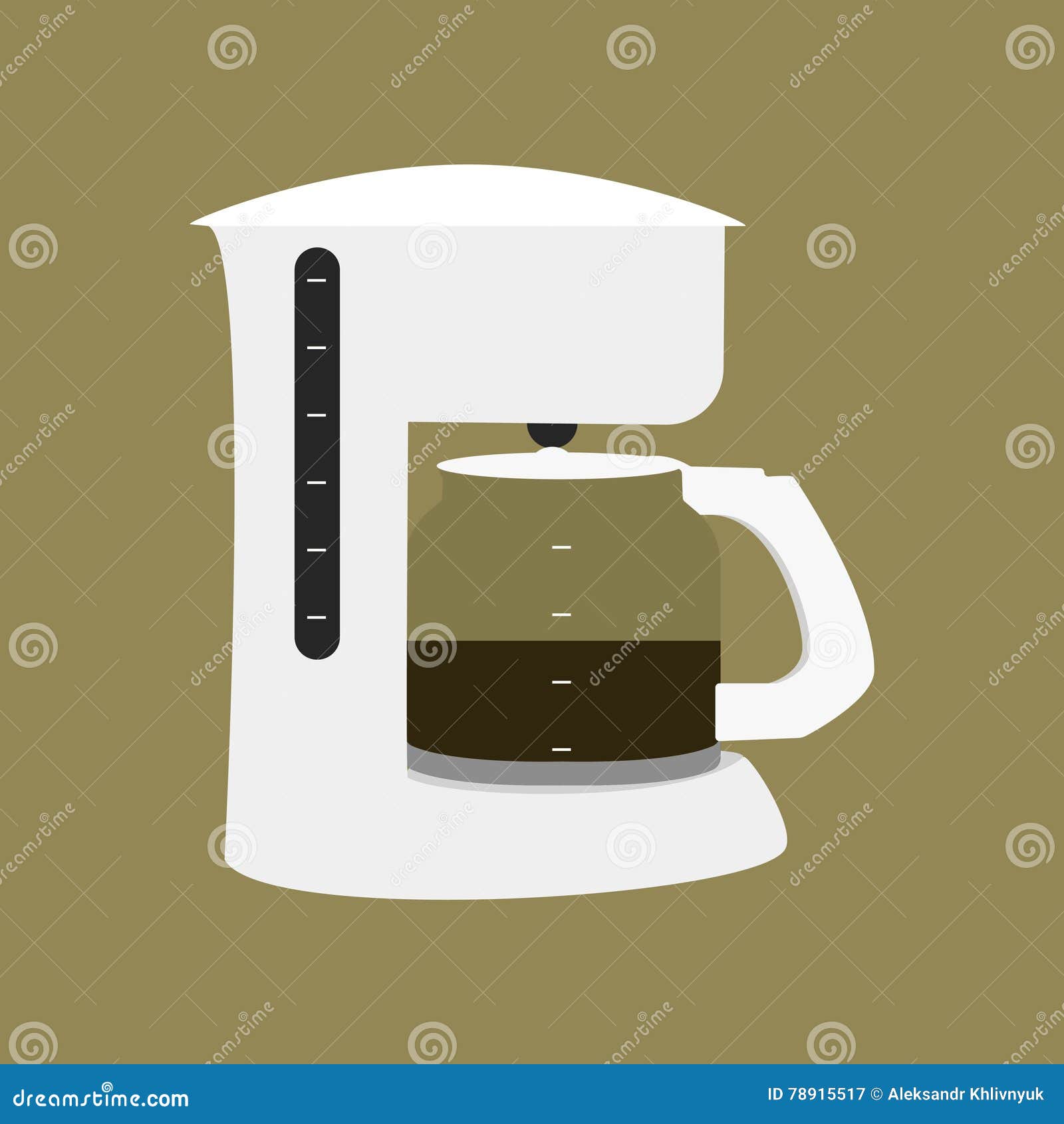 Coffee Maker and Boiler Machine for Home Use Stock Illustration ...