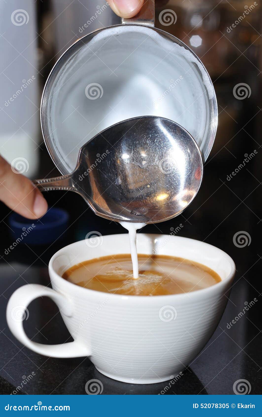 Coffee Maker Creating Texture Latte Coffee Stock Photos - Free ...