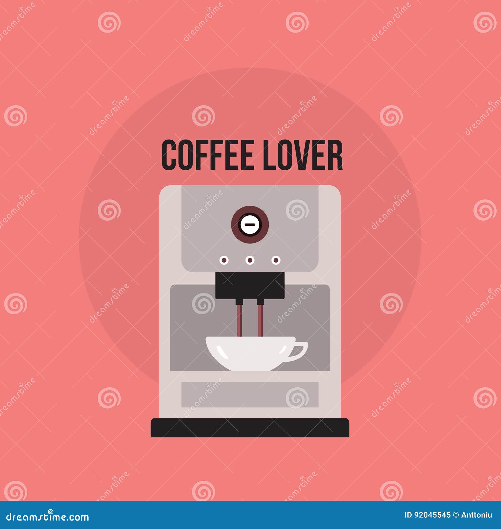 Coffee Maker Cute Banner with Kitchen Appliance Stock Vector ...