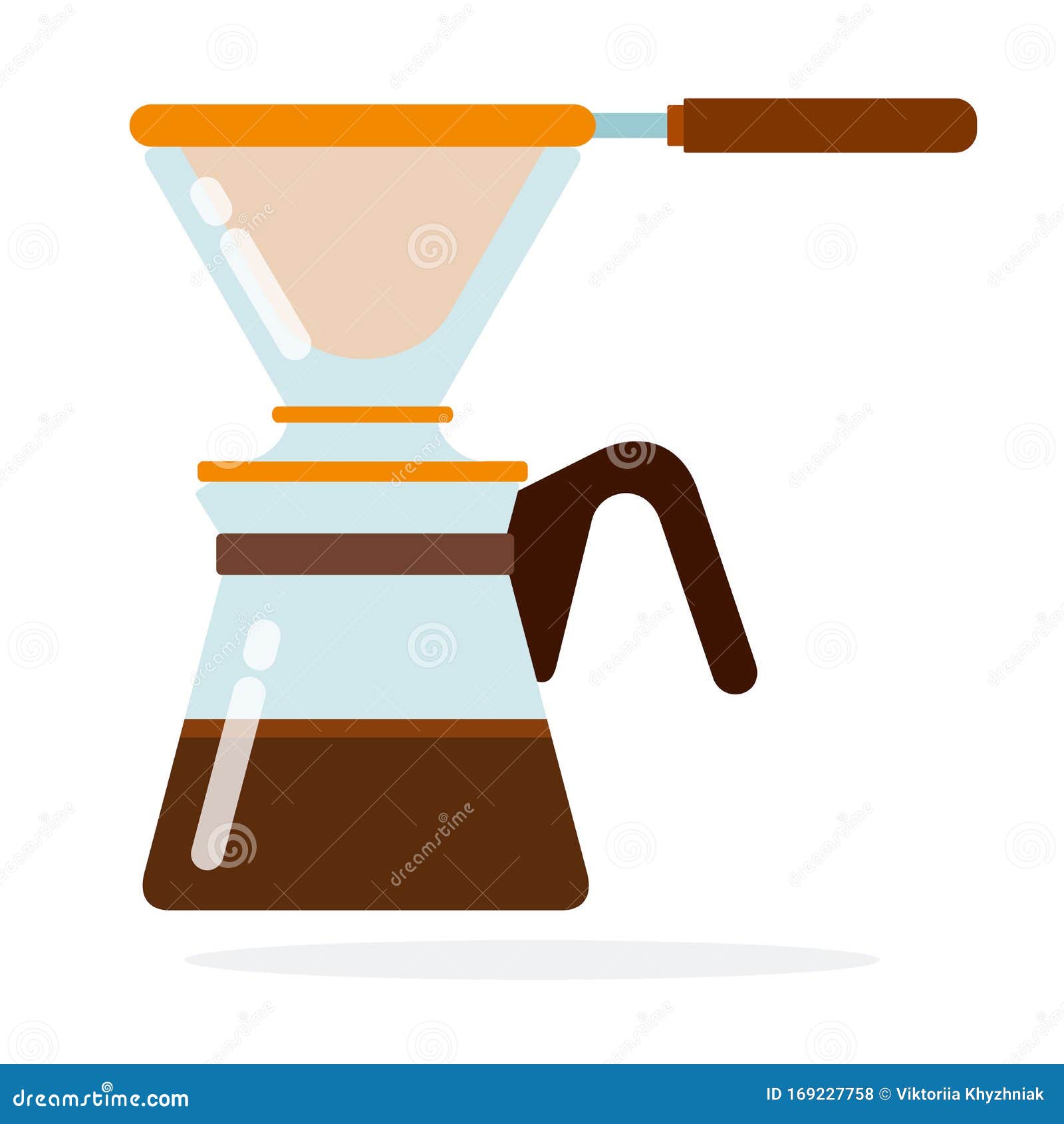 Coffee Maker with Filter Vector Flat Isolated Stock Vector ...