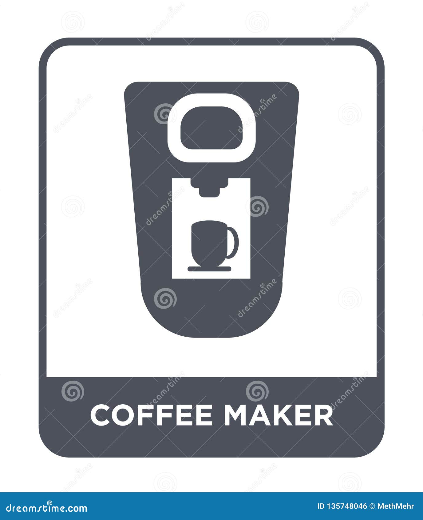 Coffee Maker Icon in Trendy Design Style. Coffee Maker Icon Isolated on ...