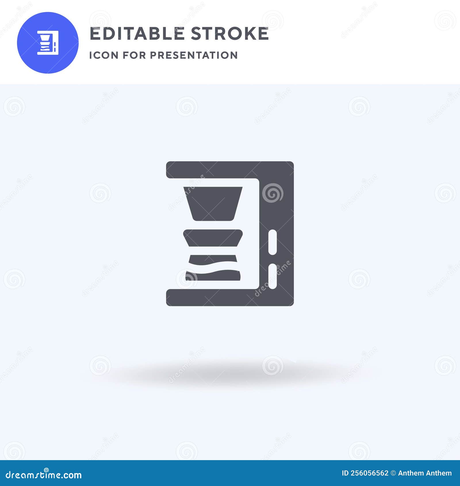 Coffee Maker Icon Vector, Filled Flat Sign, Solid Pictogram Isolated on ...