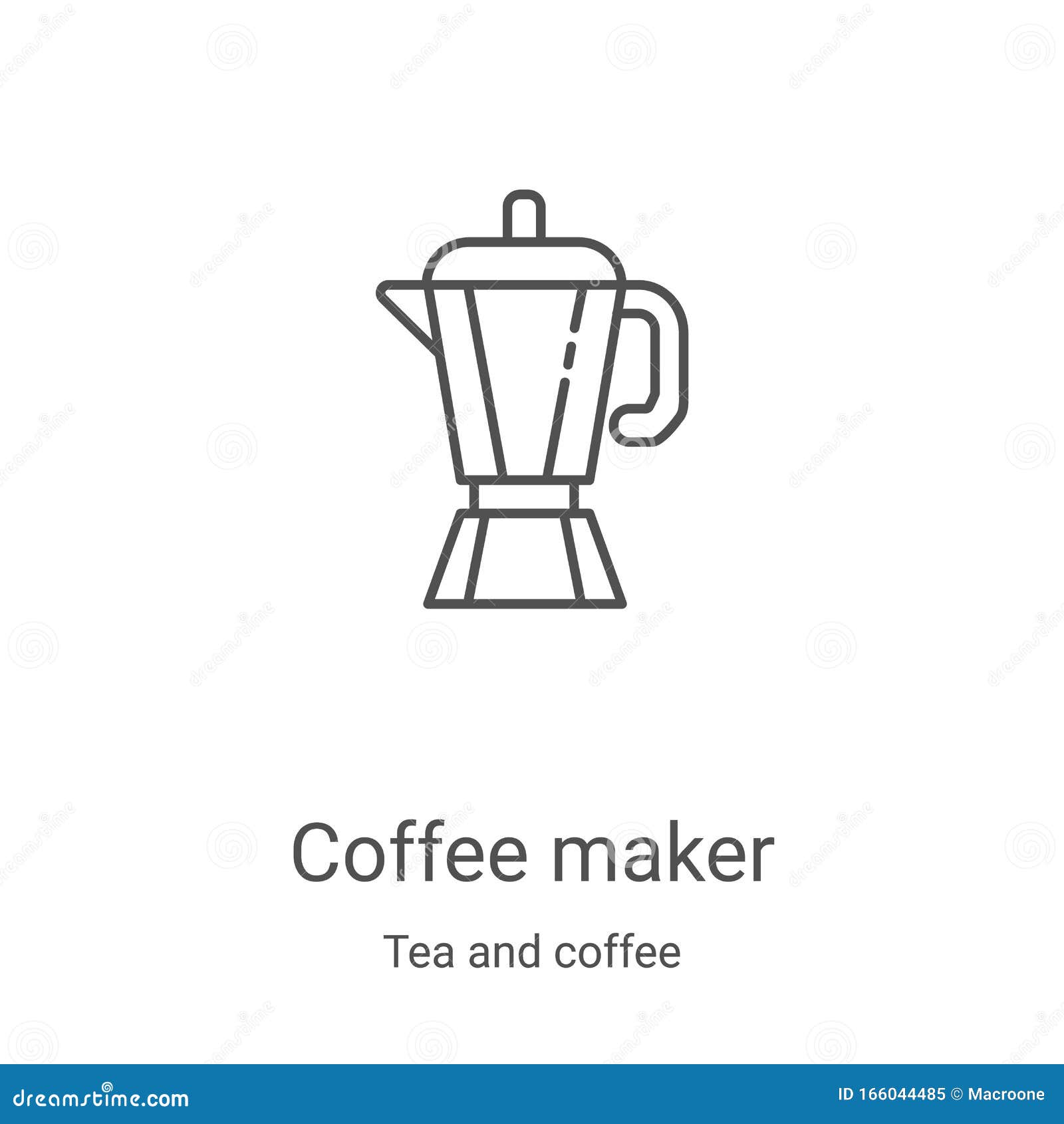 Coffee Maker Icon Vector from Tea and Coffee Collection. Thin Line ...