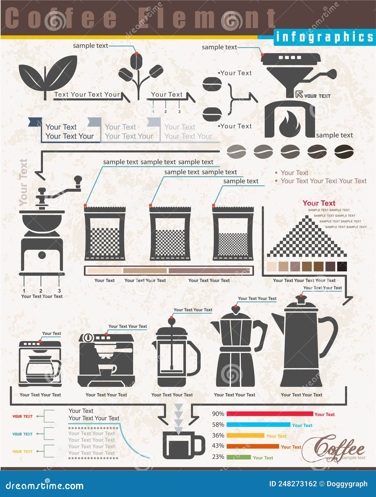 How To Make Tea Infographic, Instructions, Steps, Advises Stock Photo ...