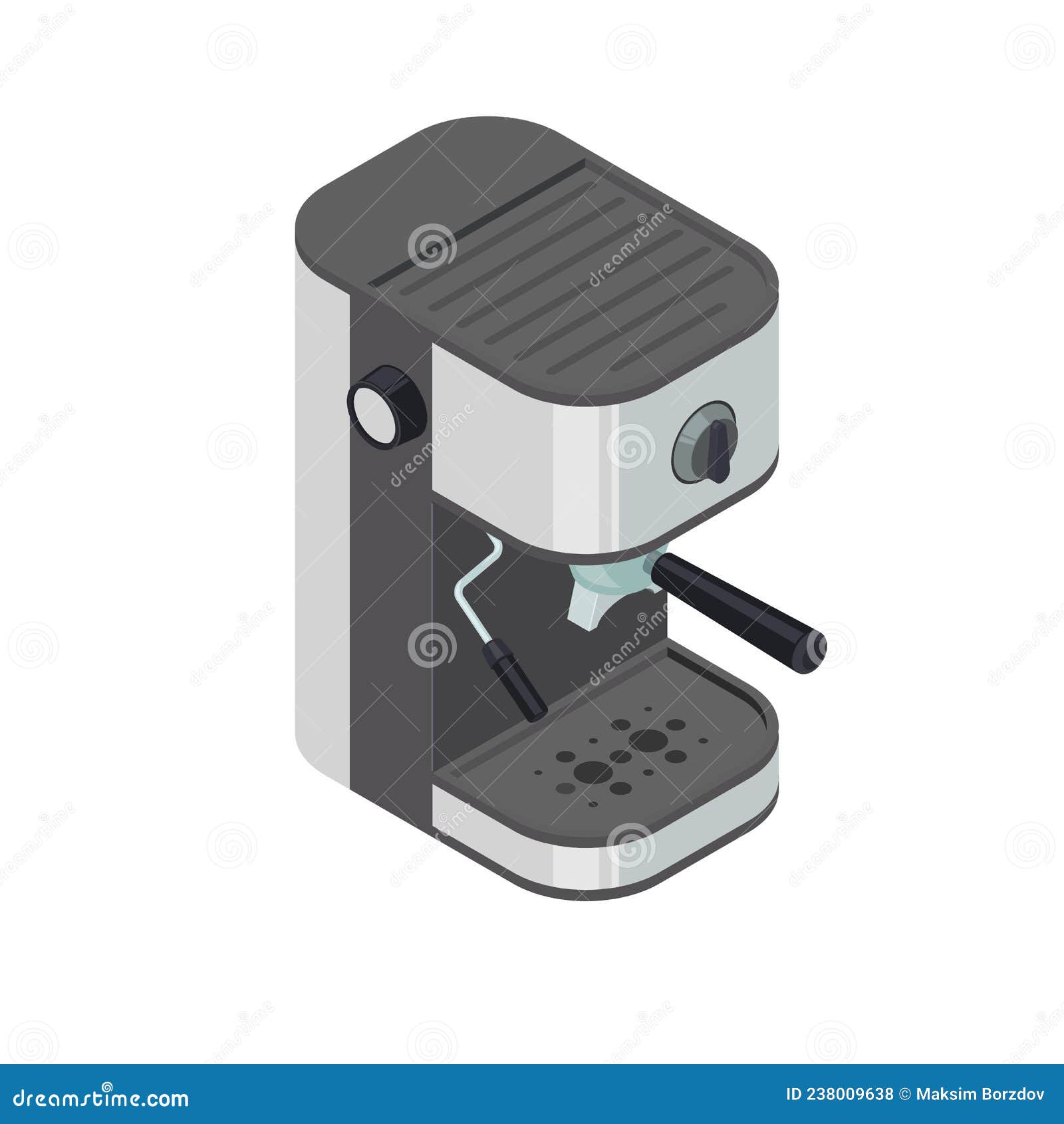 Coffee Maker Isometric Illustration Coffee Espresso Machine Stock ...