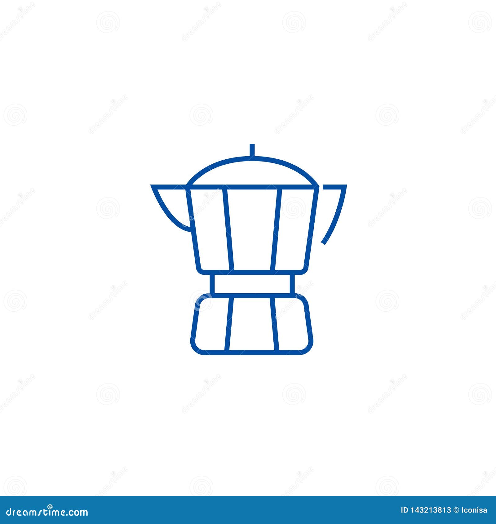 Coffee Maker Line Icon Concept. Coffee Maker Flat Vector Symbol, Sign ...