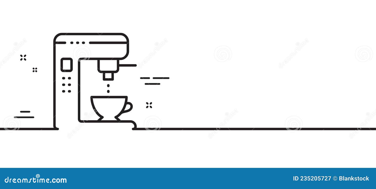 Coffee Maker Line Icon. Vending Machine Sign. Make Tea. Minimal Line ...