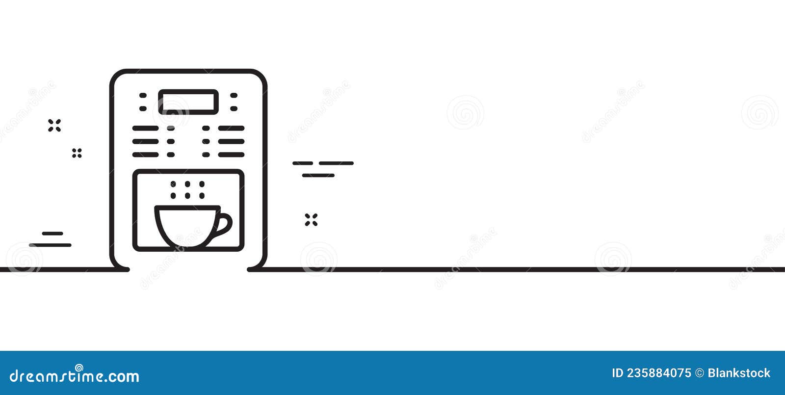 Coffee Maker Line Icon. Vending Machine Sign. Make Tea. Minimal Line ...