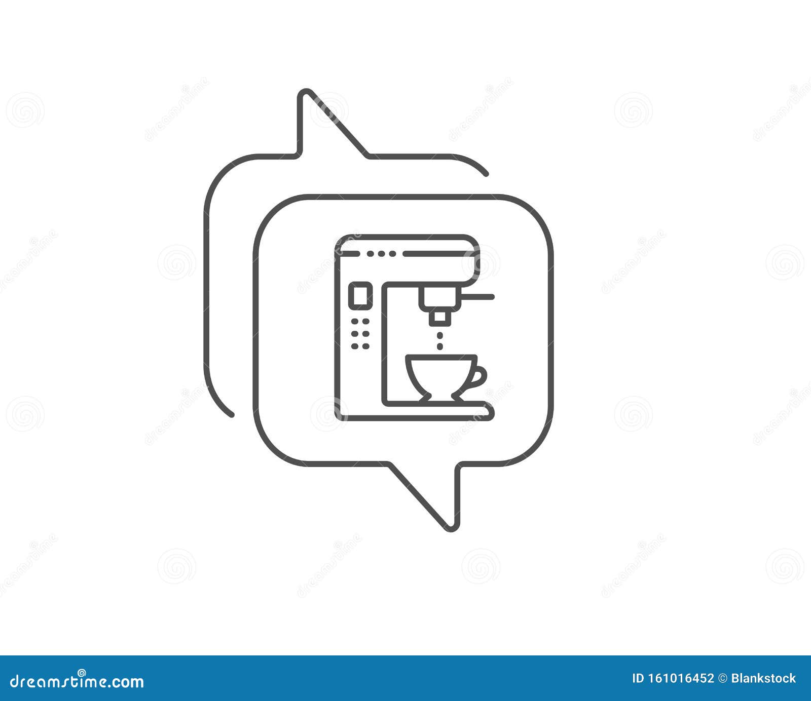 Coffee Maker Line Icon. Vending Machine Sign. Make Tea. Vector Stock ...