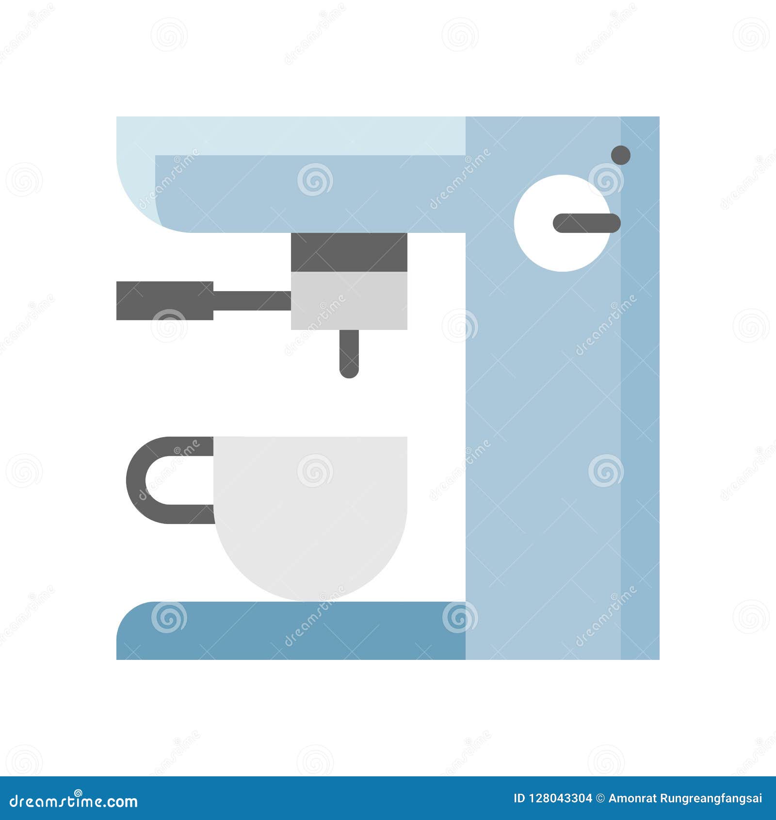Coffee Maker Machine, Espresso Machine Flat Icon Stock Vector ...