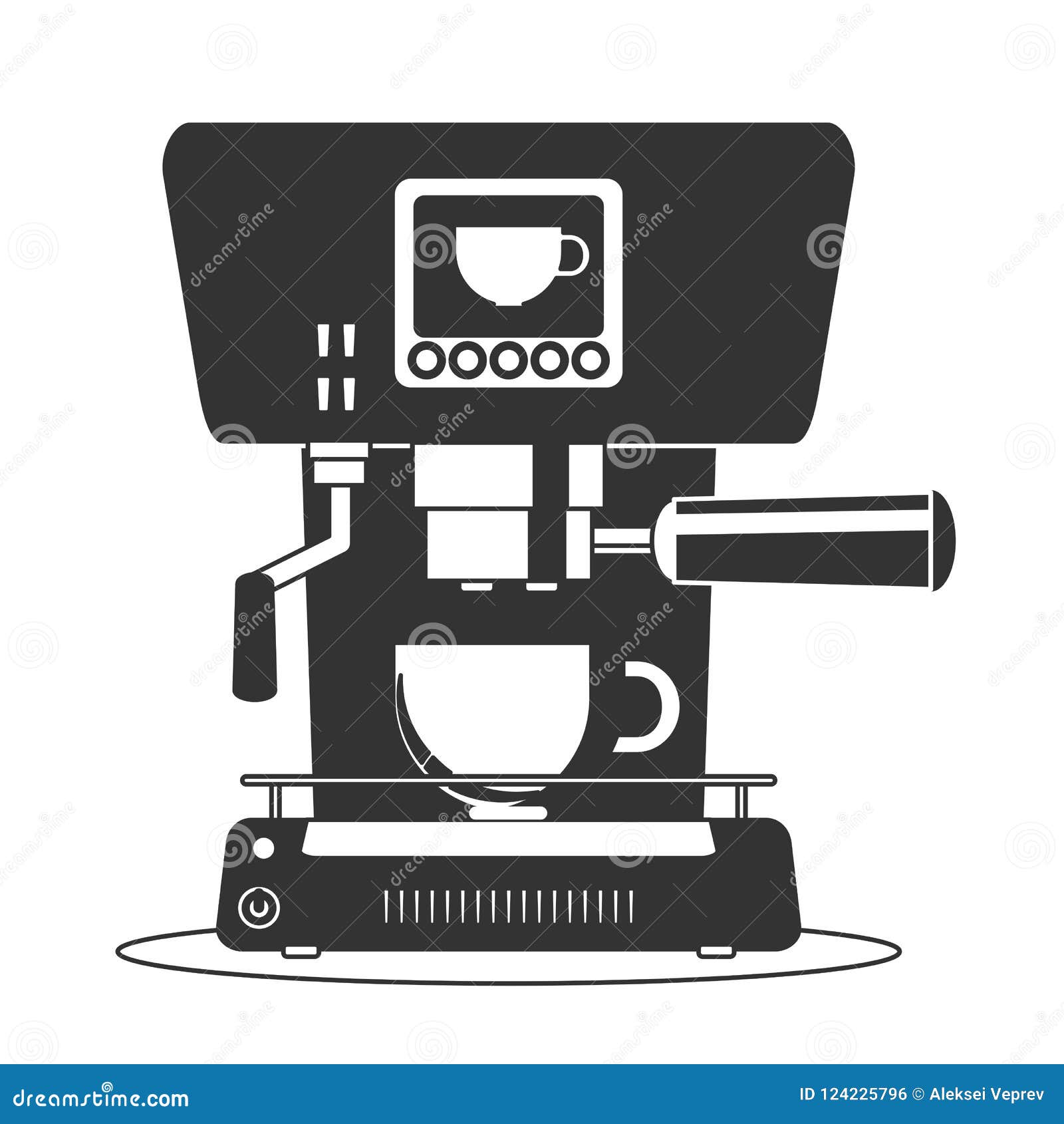 Coffee Maker Machine Icon Flat. Simple Vector Symbol Stock Vector ...