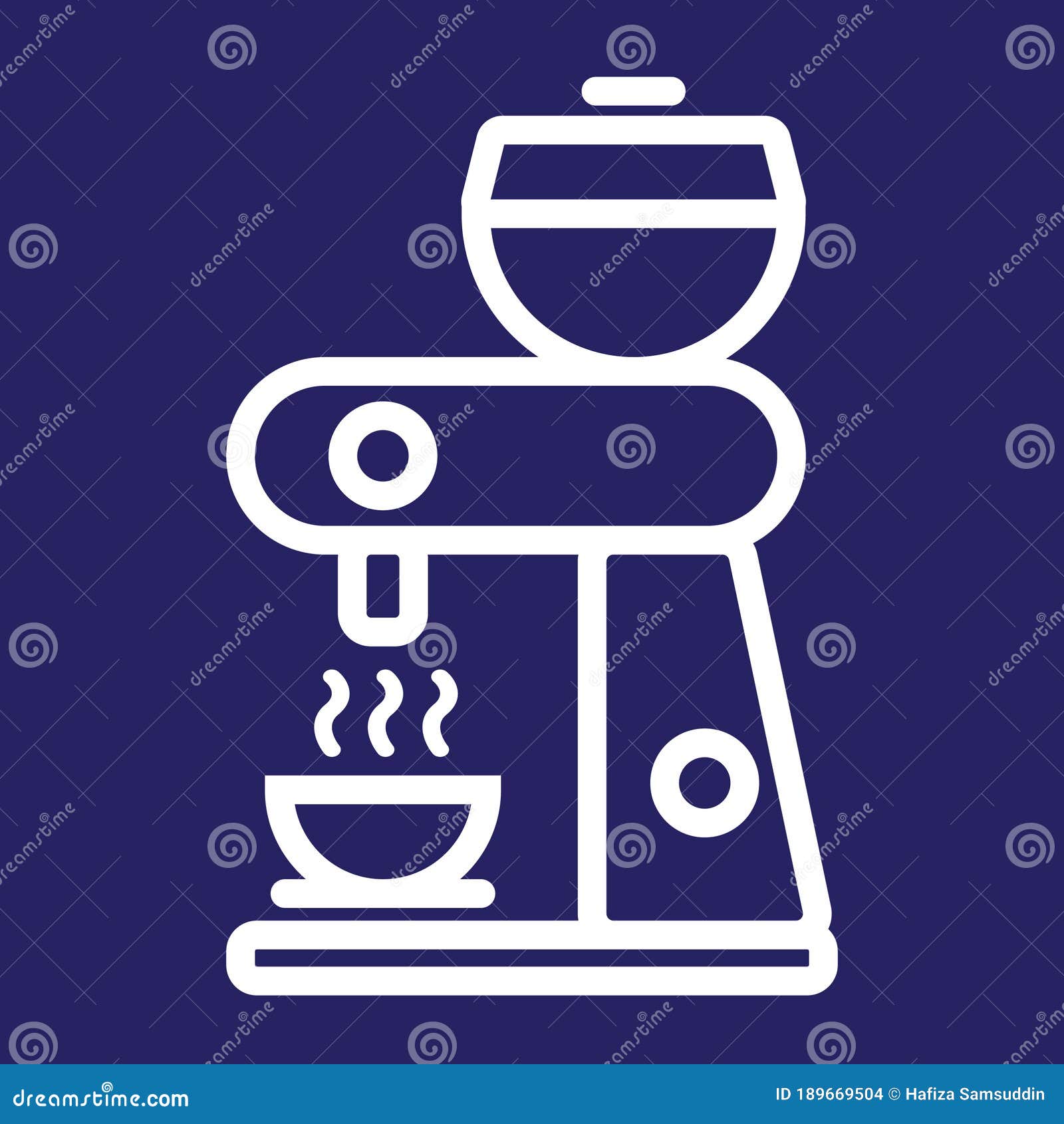 Coffee Maker Machine. Vector Illustration Decorative Design Stock ...