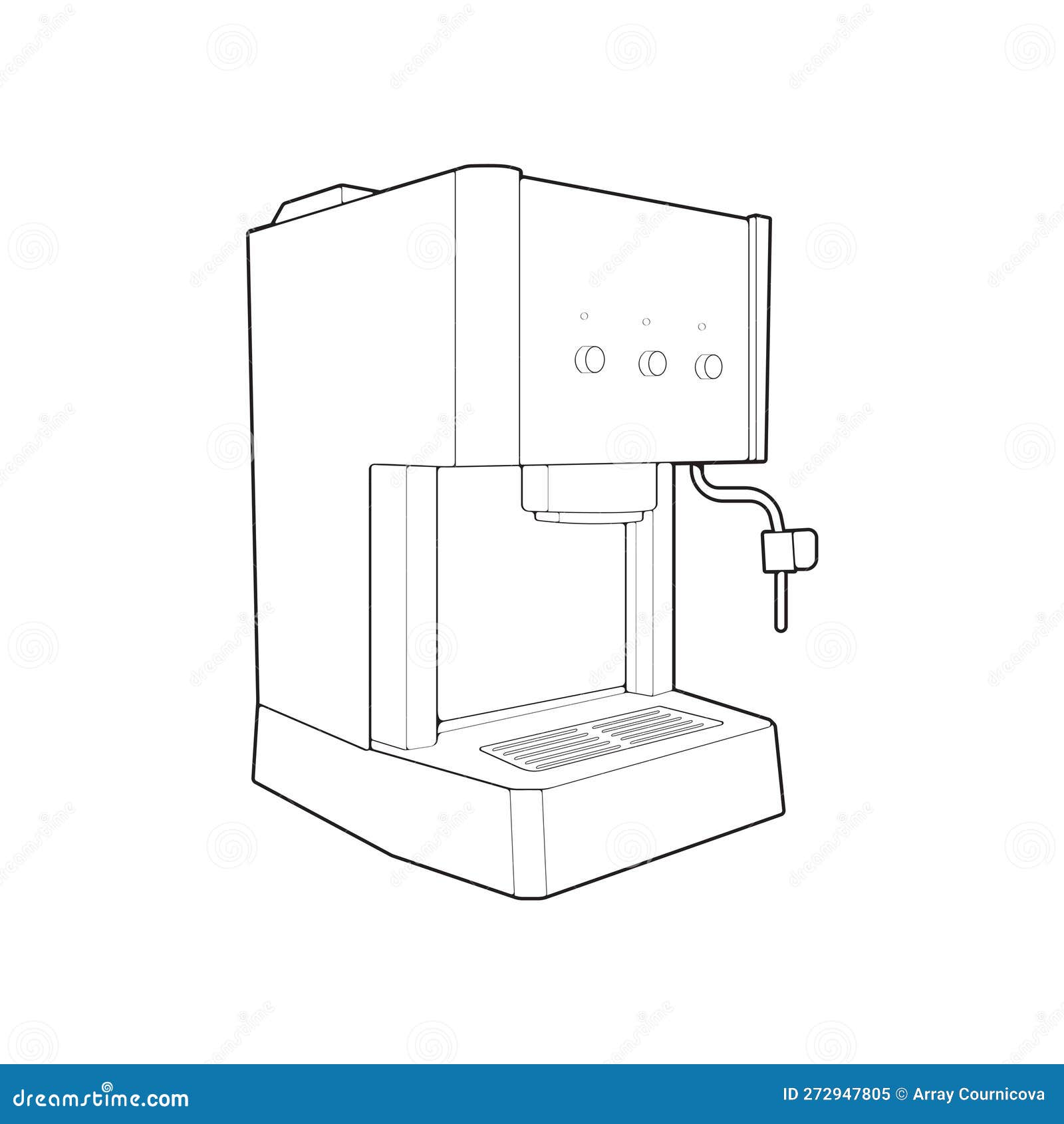 Coffee Maker Outline Drawing Vector, Coffee Maker Drawn in a Sketch ...
