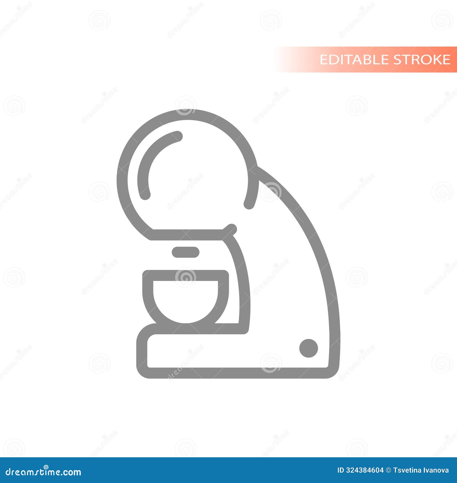 Coffee Maker Icon Vector Sign And Symbol Isolated On White Background ...