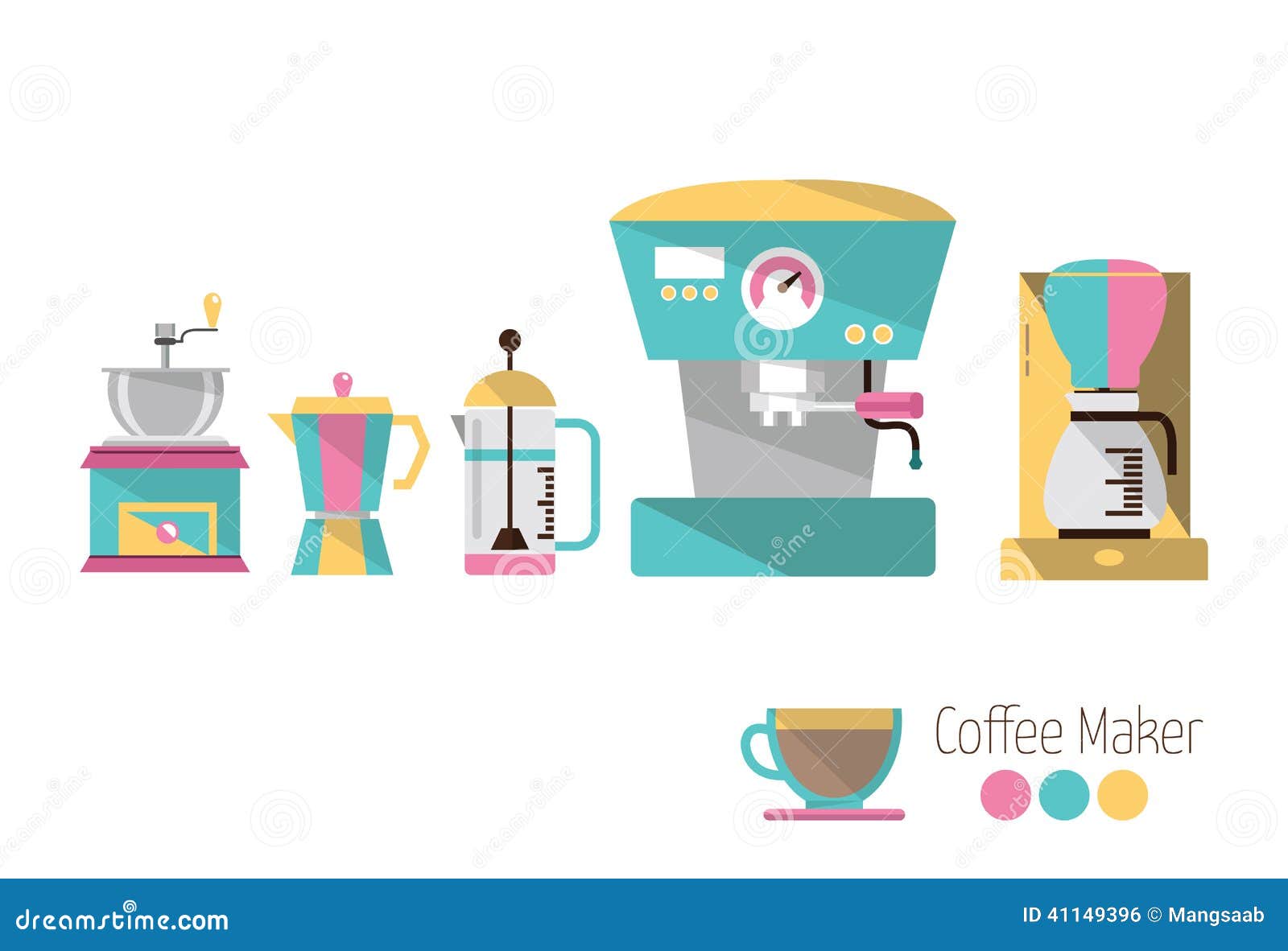 Coffee makers. stock vector. Illustration of black, maker - 41149396