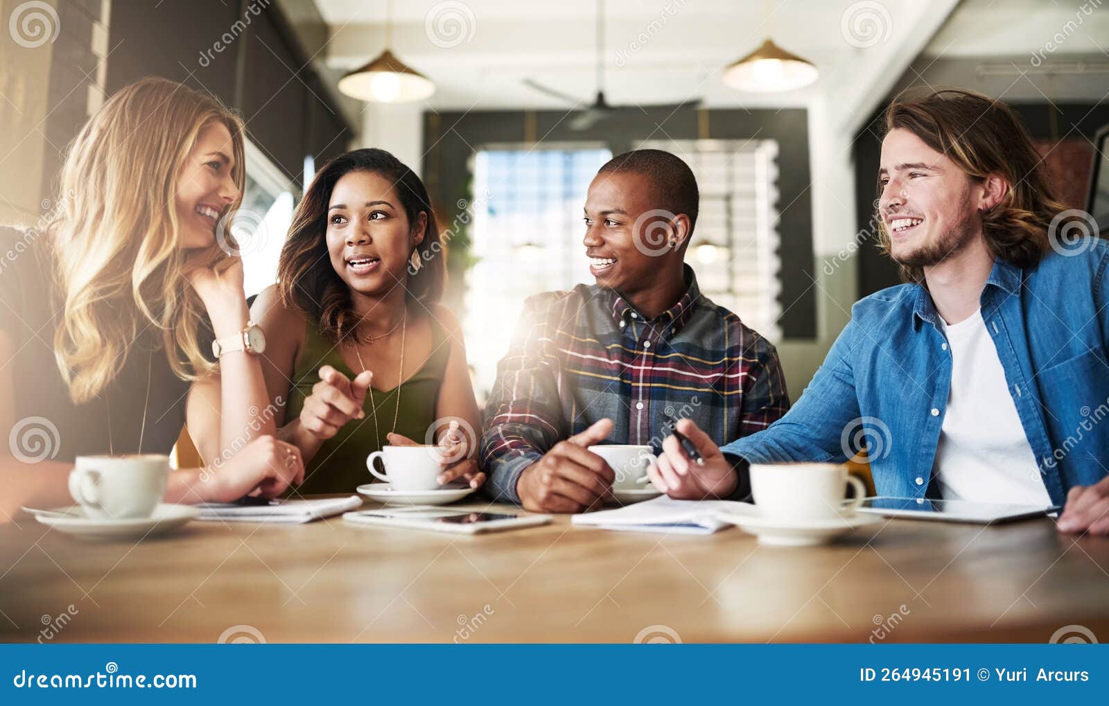 Coffee Makes Everything Better. a Group of Friends Catching Up Over ...