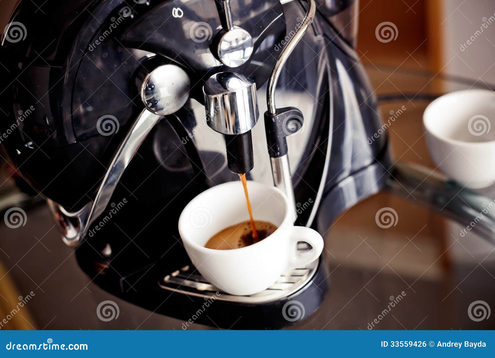 Coffee Making with Espresso Machine Stock Photo - Image of cafe, froth ...