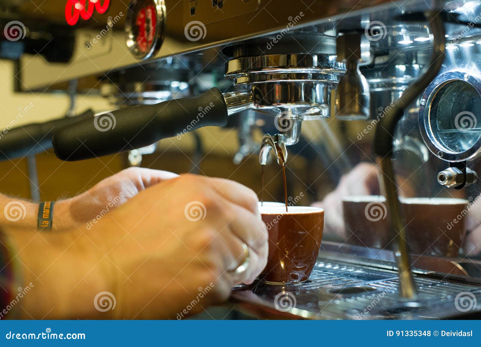 Coffee making machine stock photo. Image of cafe, close - 91335348