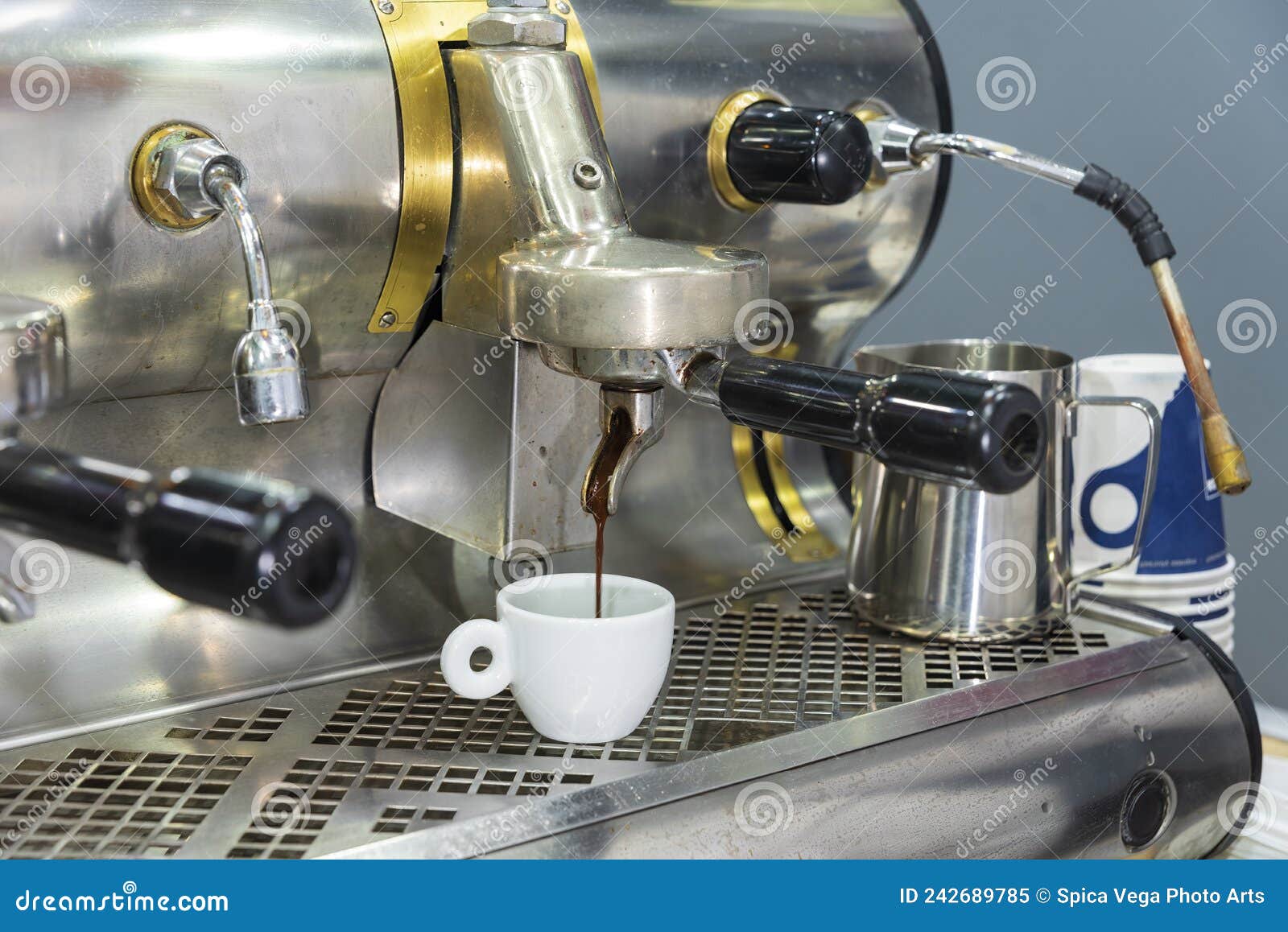 Coffee Making Machines, Coffee Making Process Stock Image - Image of ...