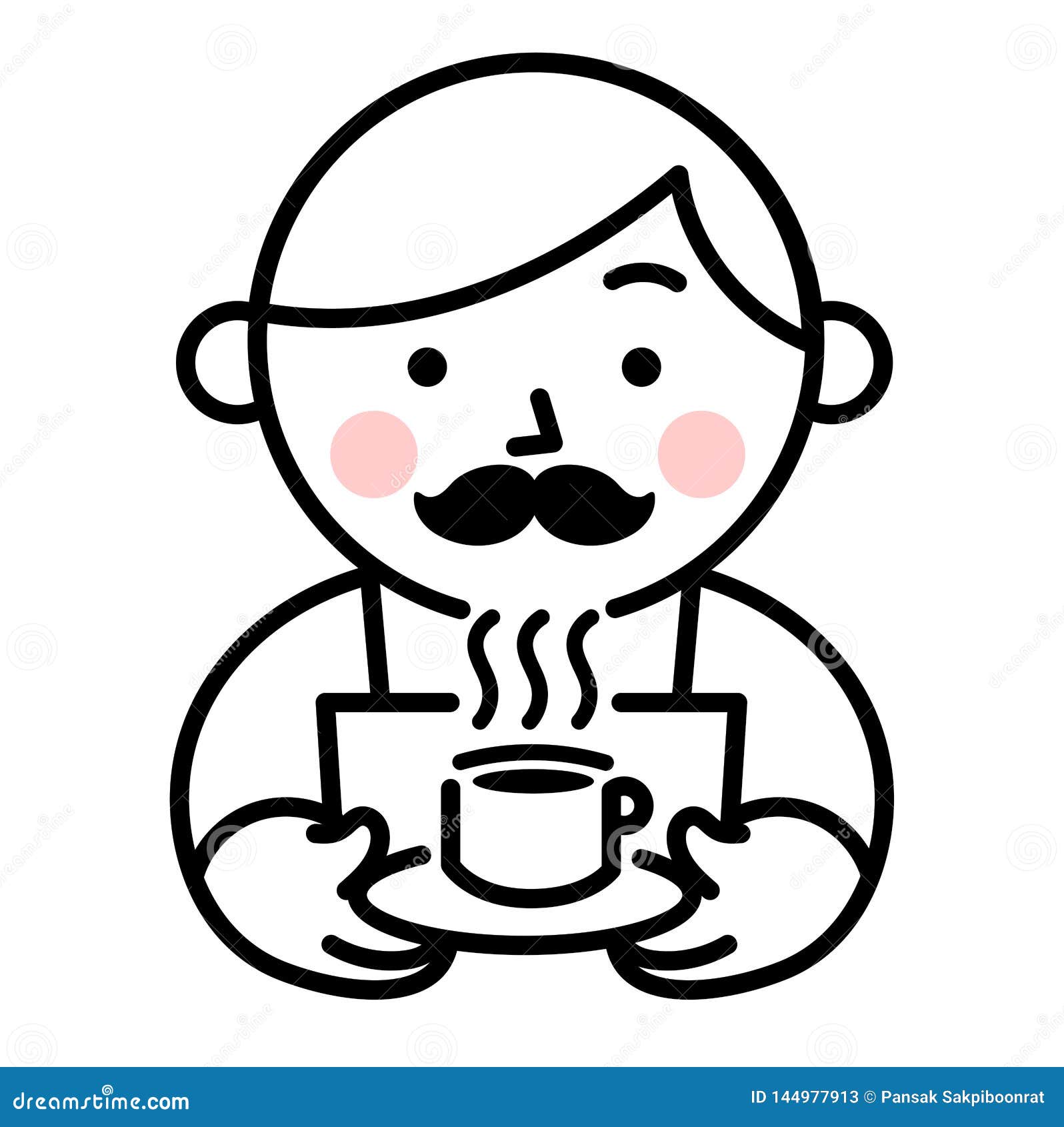 Coffee man logo stock vector. Illustration of kind, break - 144977913