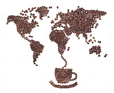 Coffee map stock image. Image of coffee, cartography - 14352887