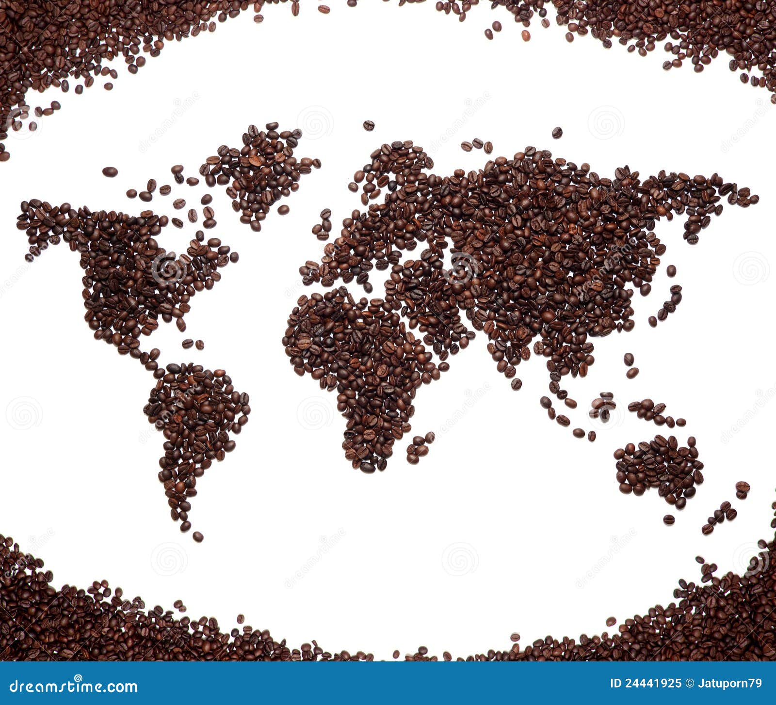 Coffee map stock image. Image of chocolate, continents - 24441925