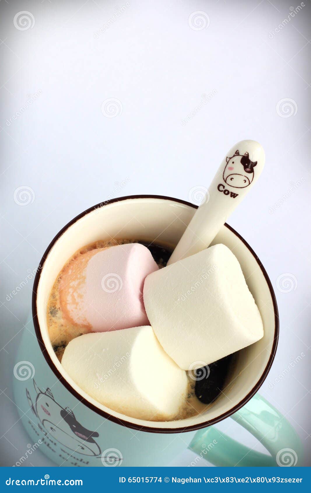 Coffee and marshmallows stock photo. Image of isolated - 65015774