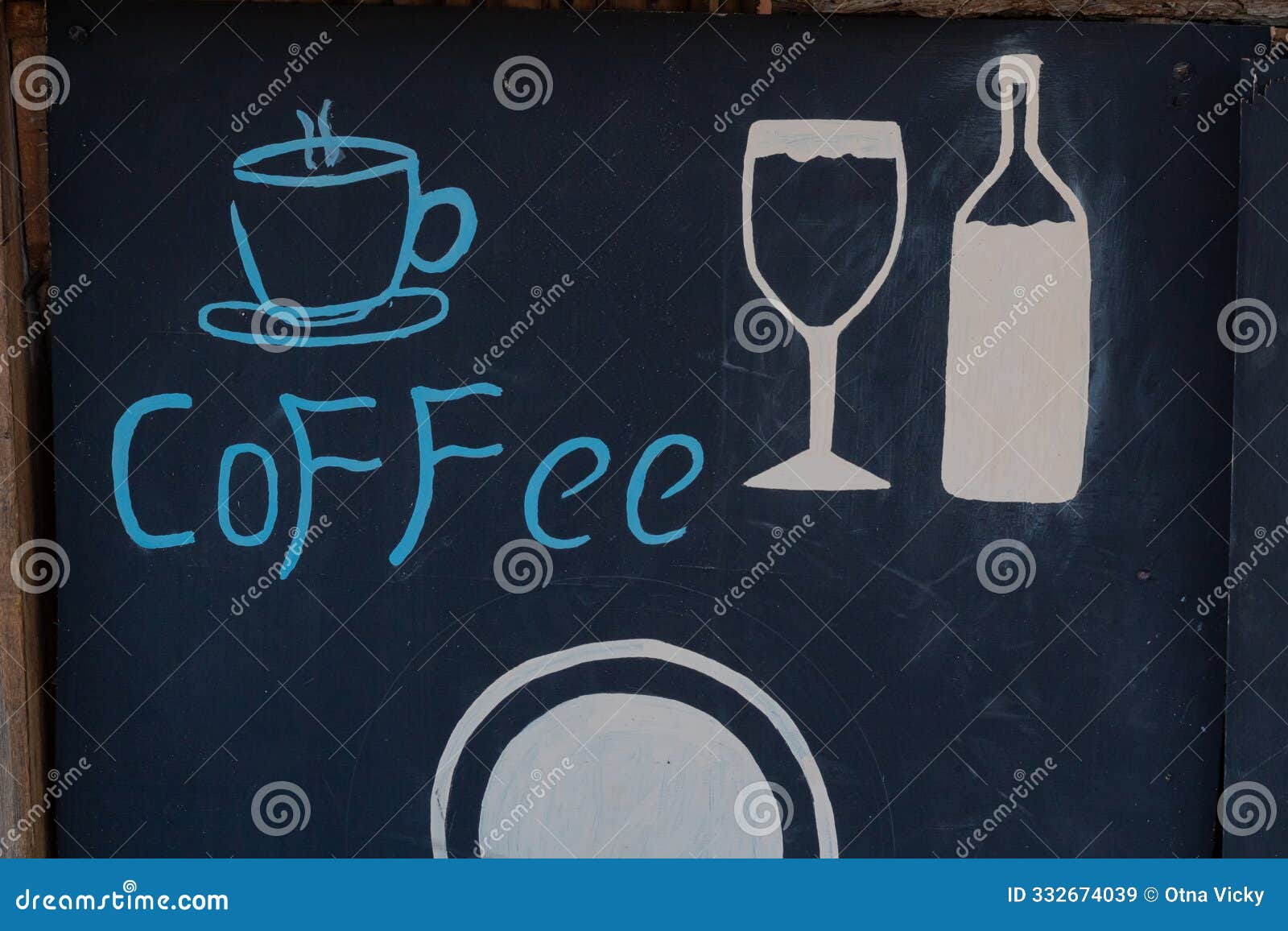 Coffee Menu on Blackboard Outside Coffee Shop Stock Image - Image of ...