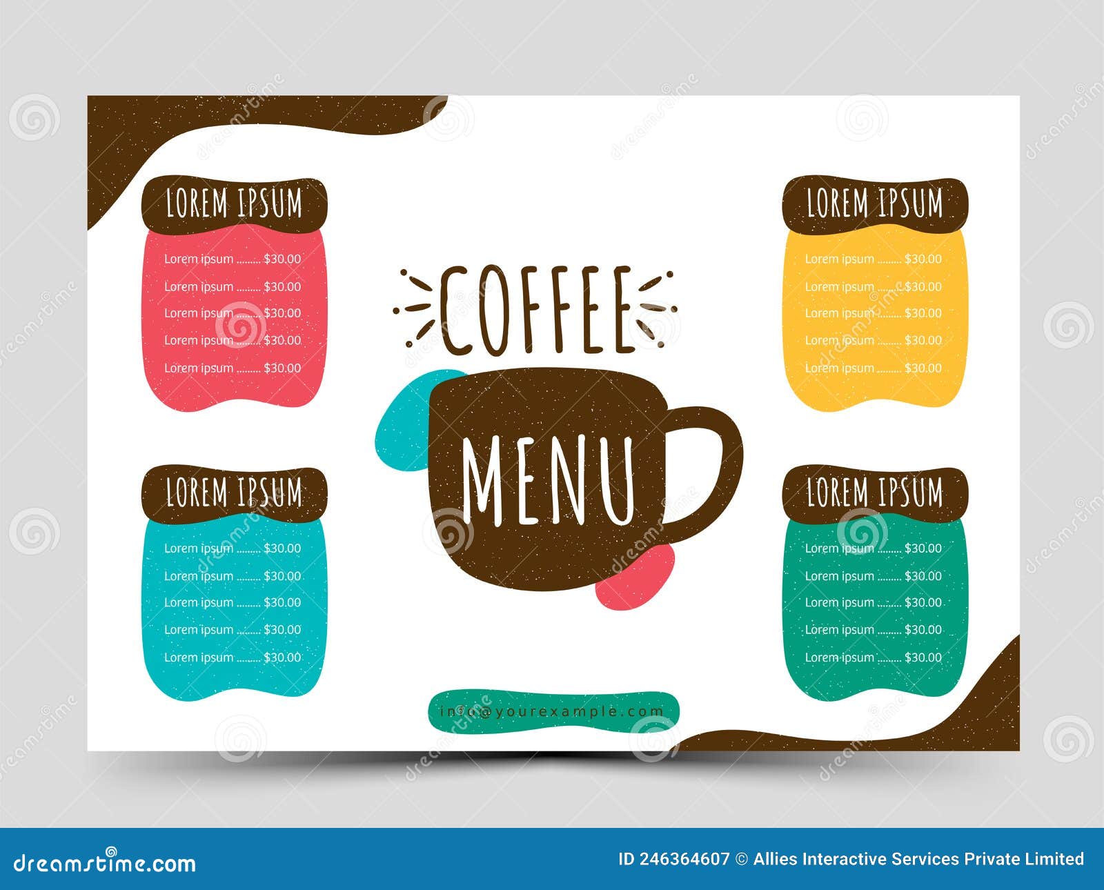 Coffee Menu Card or Poster Design Stock Illustration - Illustration of ...