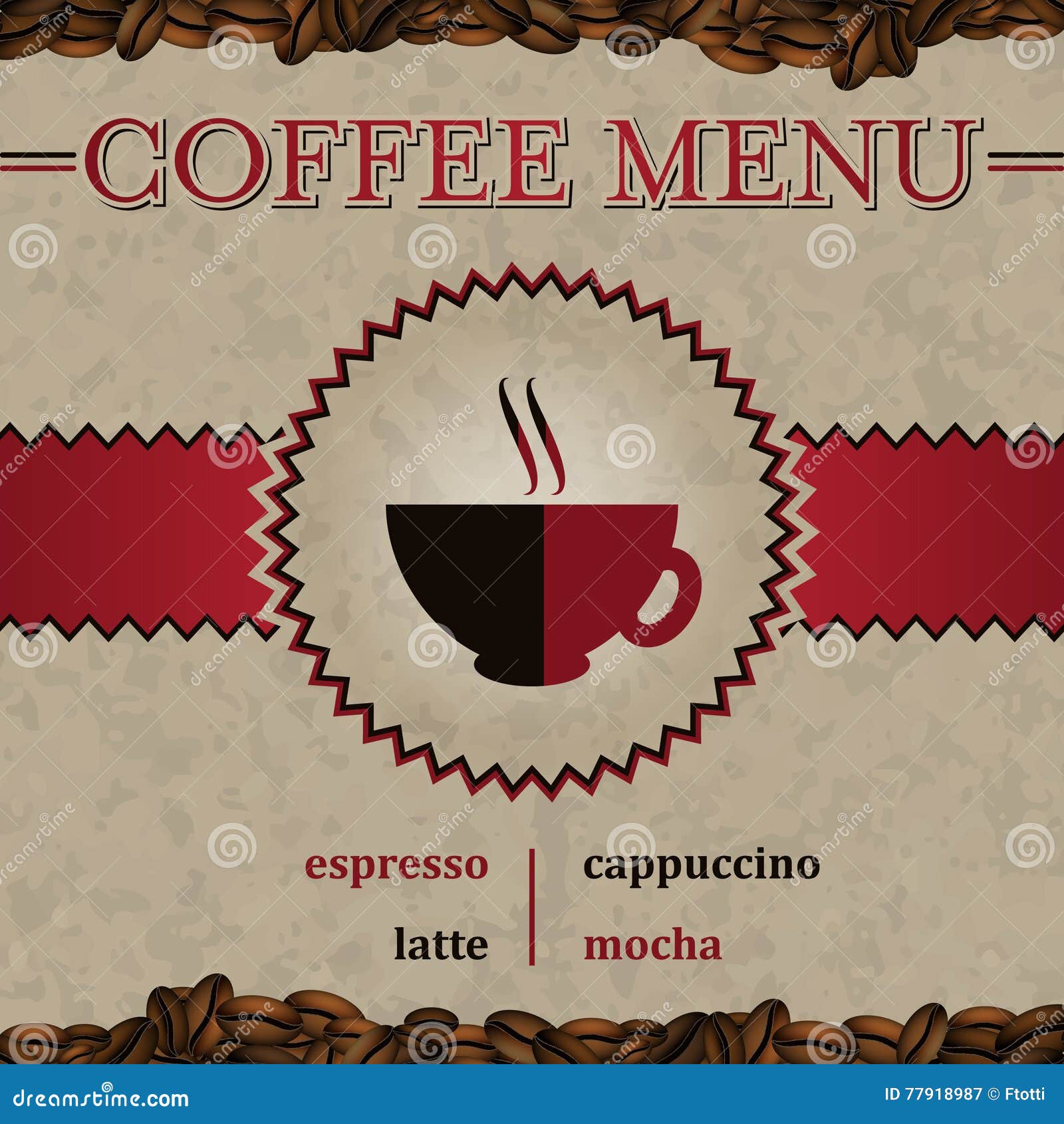 Coffee menu cover design. stock vector. Illustration of house - 77918987