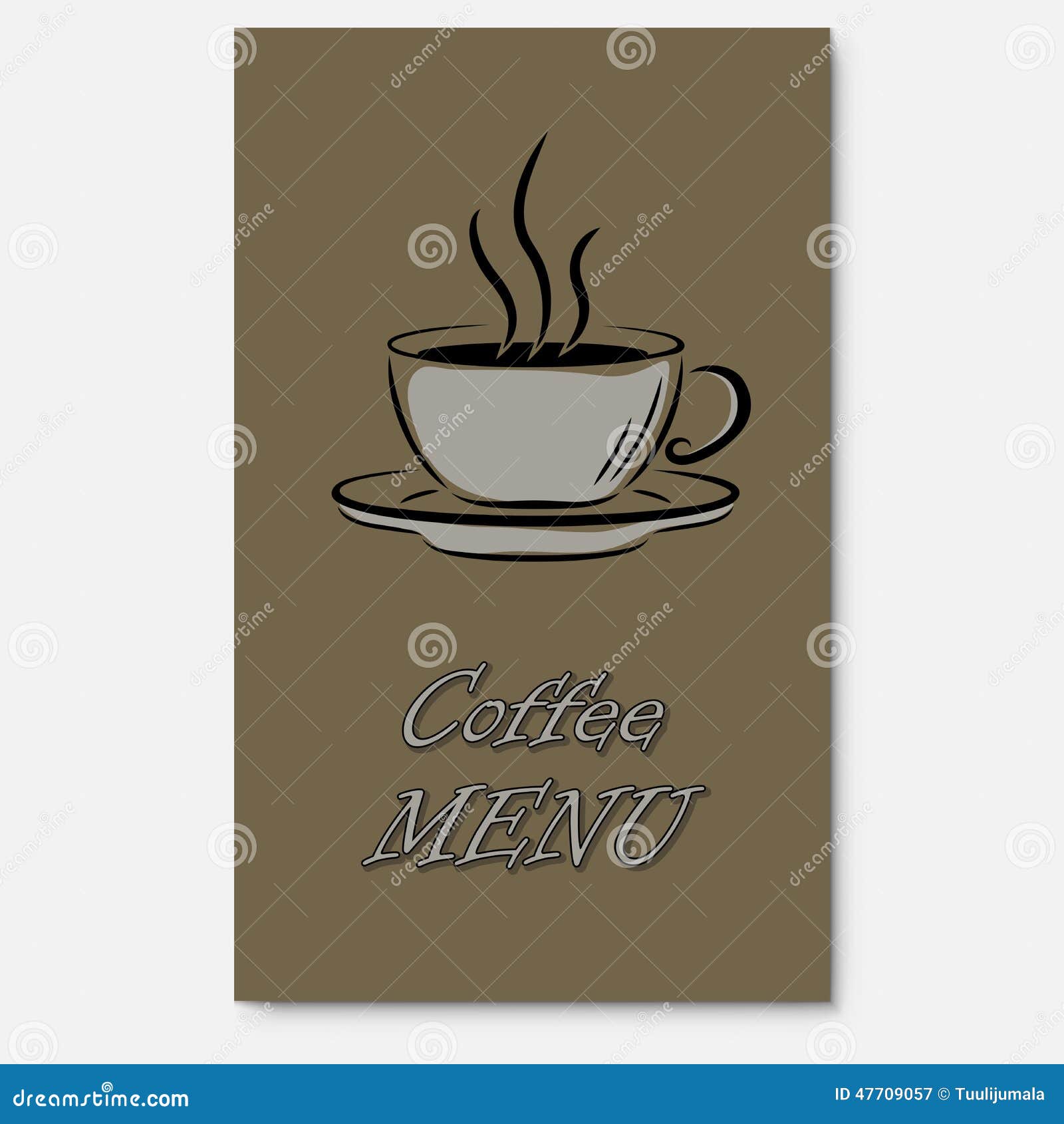 Coffee menu cover stock vector. Illustration of drinks - 47709057