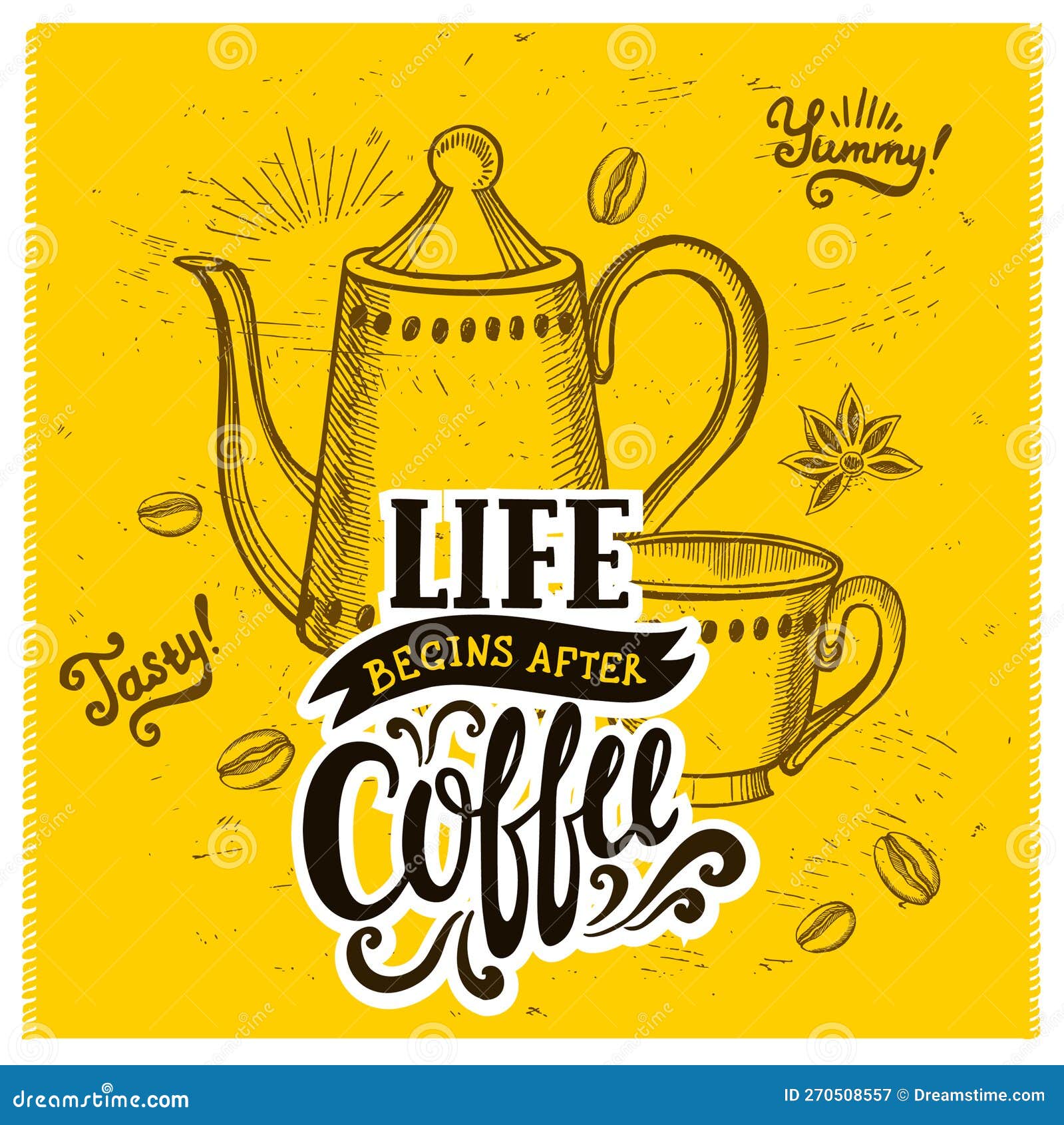 Coffee Poster for Restaurant and Cafe Stock Vector - Illustration of ...