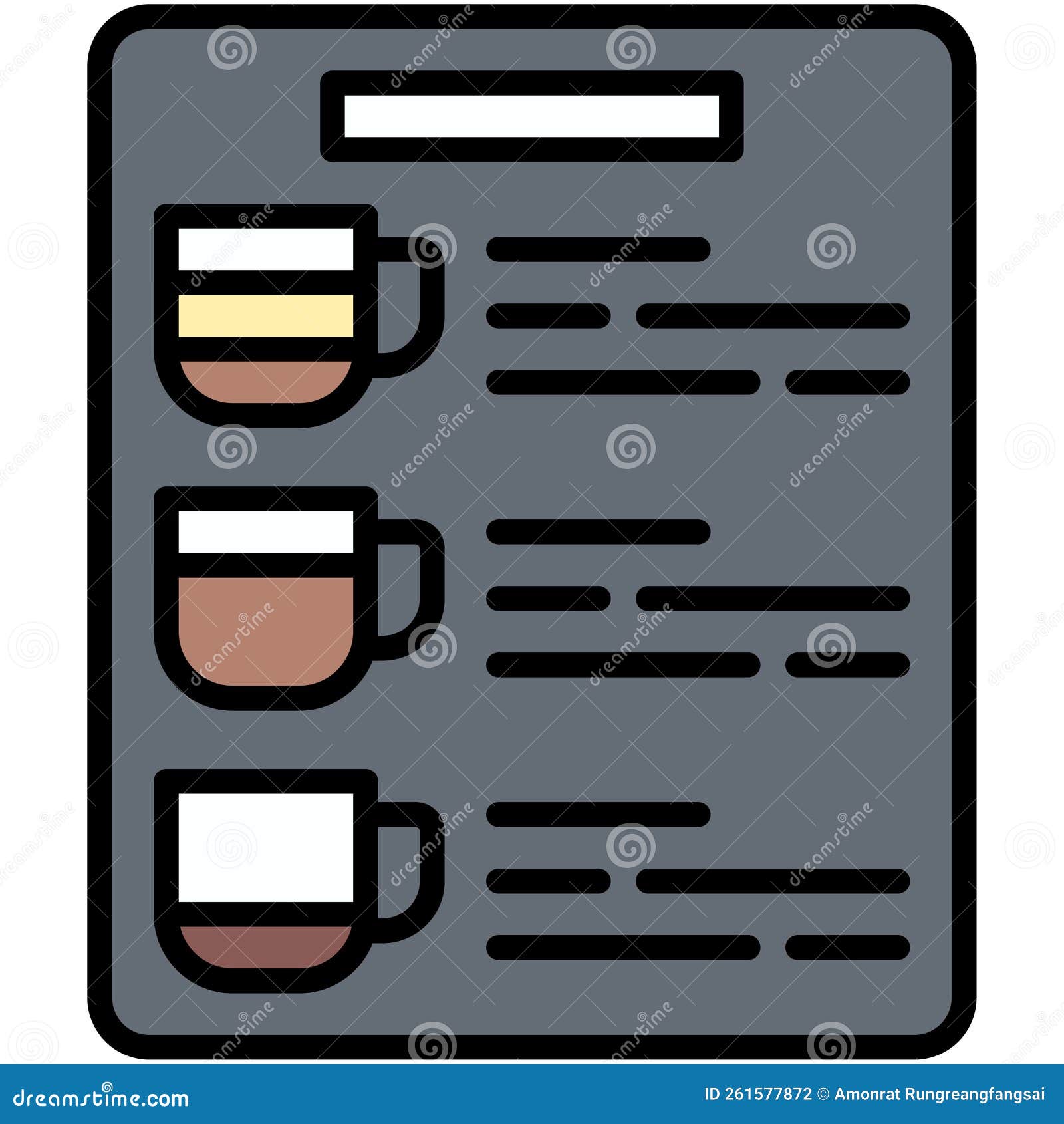 Coffee Menu Icon, Coffee Shop Related Vector Stock Vector ...