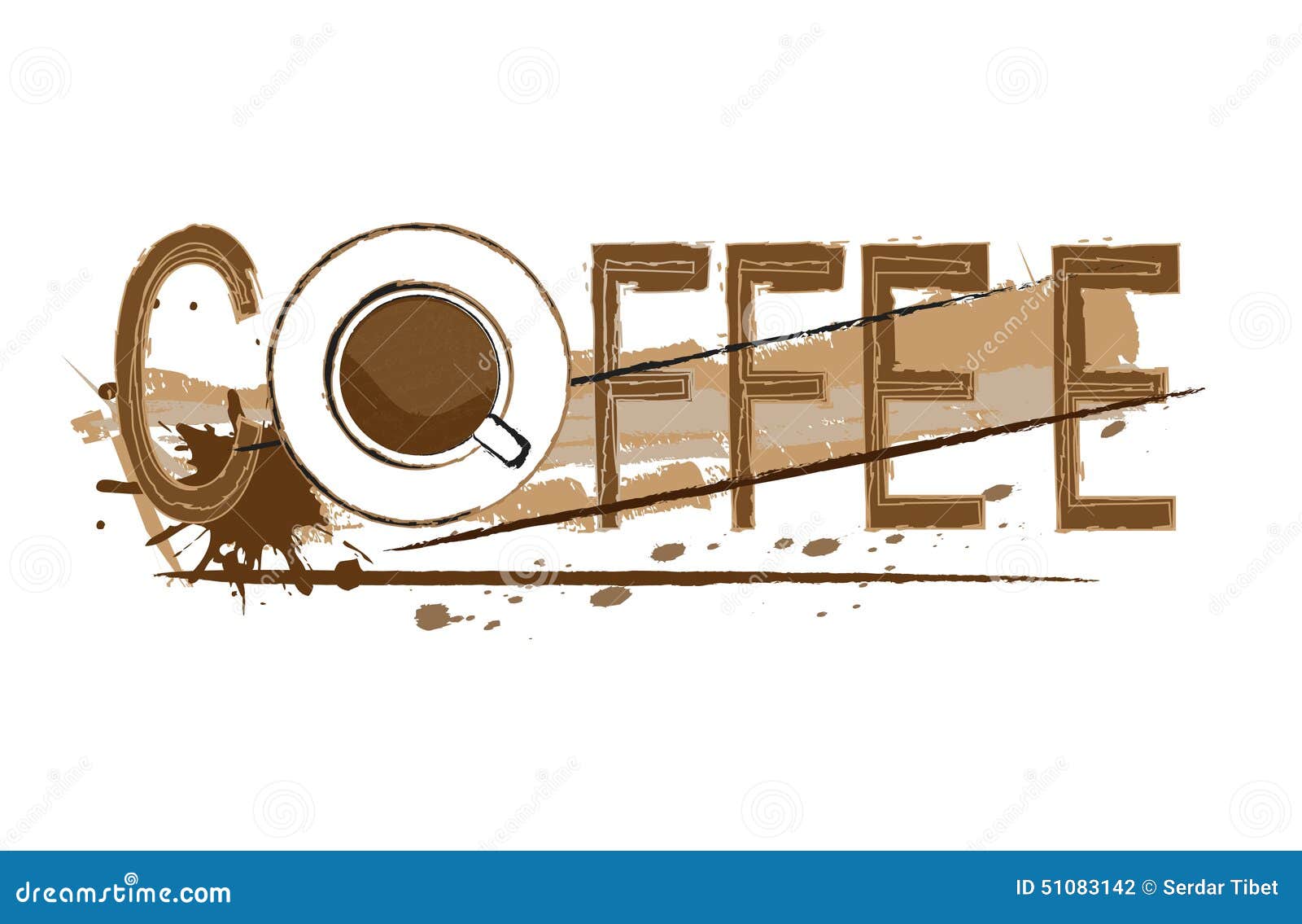 Coffee stock vector. Illustration of messy, aroma, coffee - 51083142