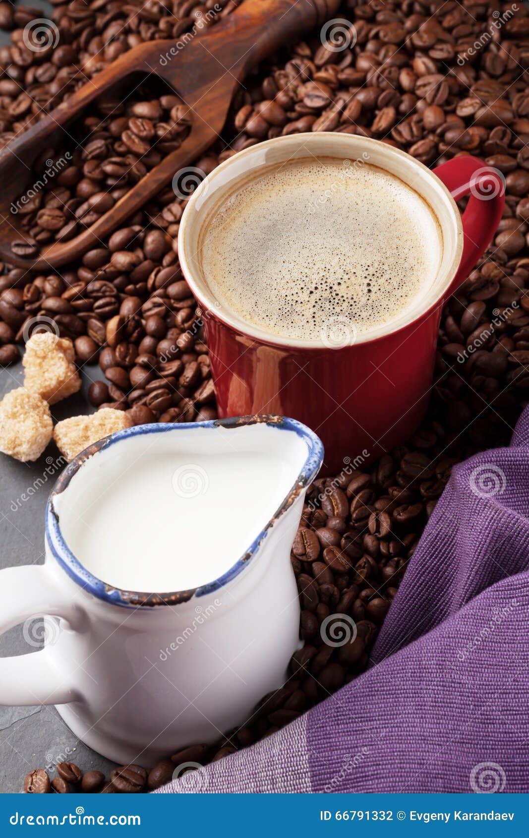 Coffee, Milk and Brown Sugar Stock Photo - Image of macro, sweet: 66791332